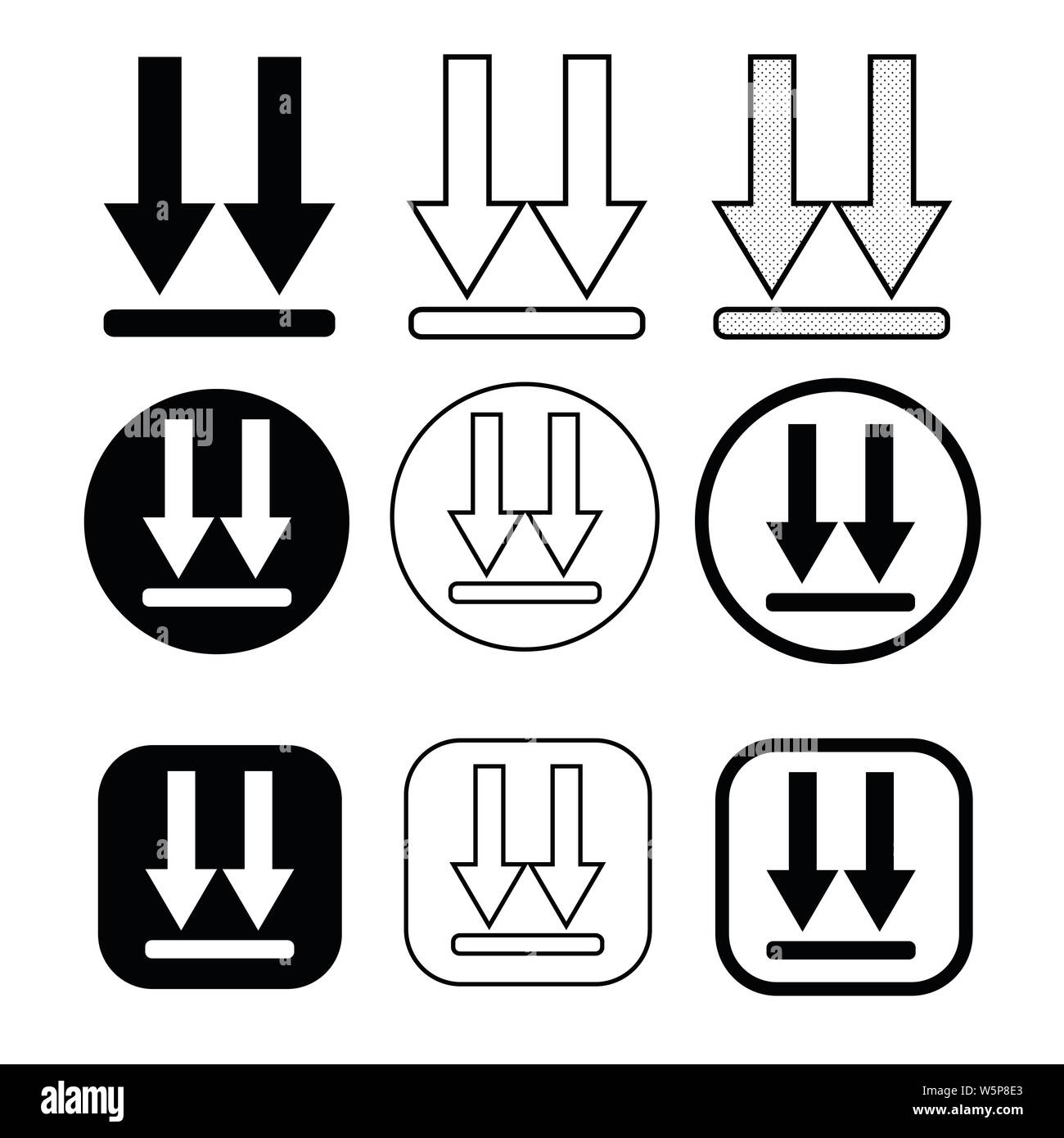 set of simple sign download icon Stock Vector Image & Art - Alamy