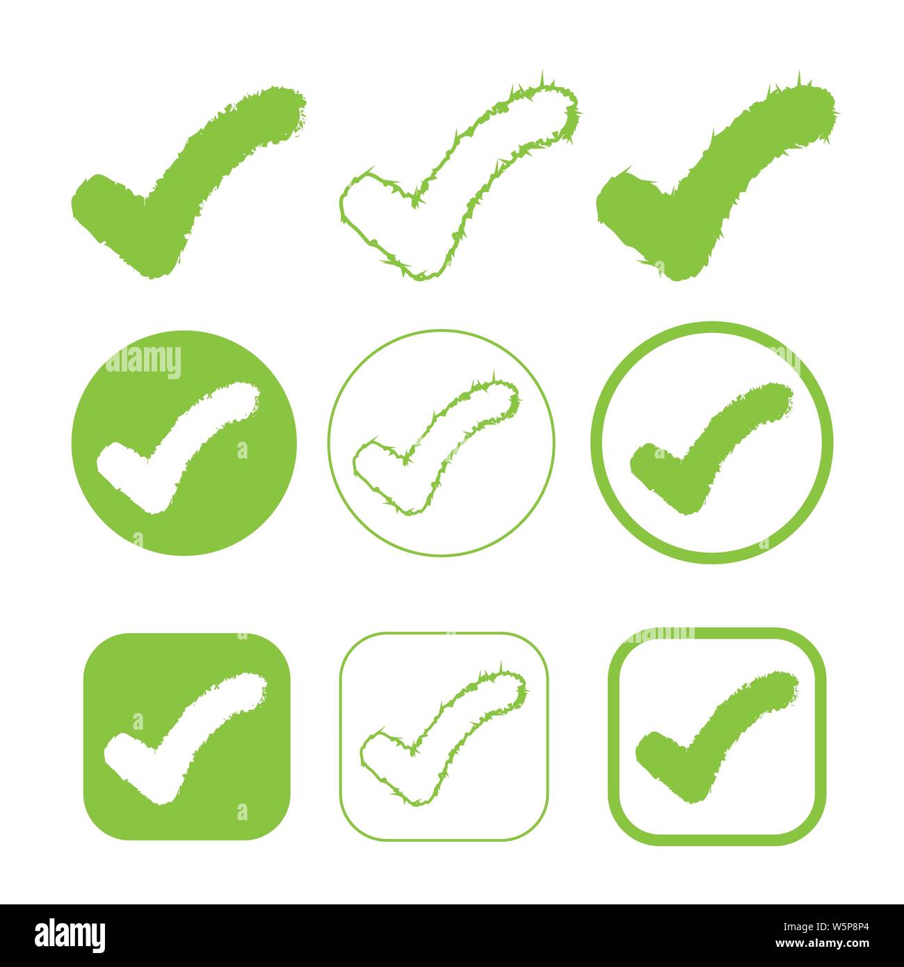 Simple Tick icon accept approve sign Stock Vector Image & Art - Alamy