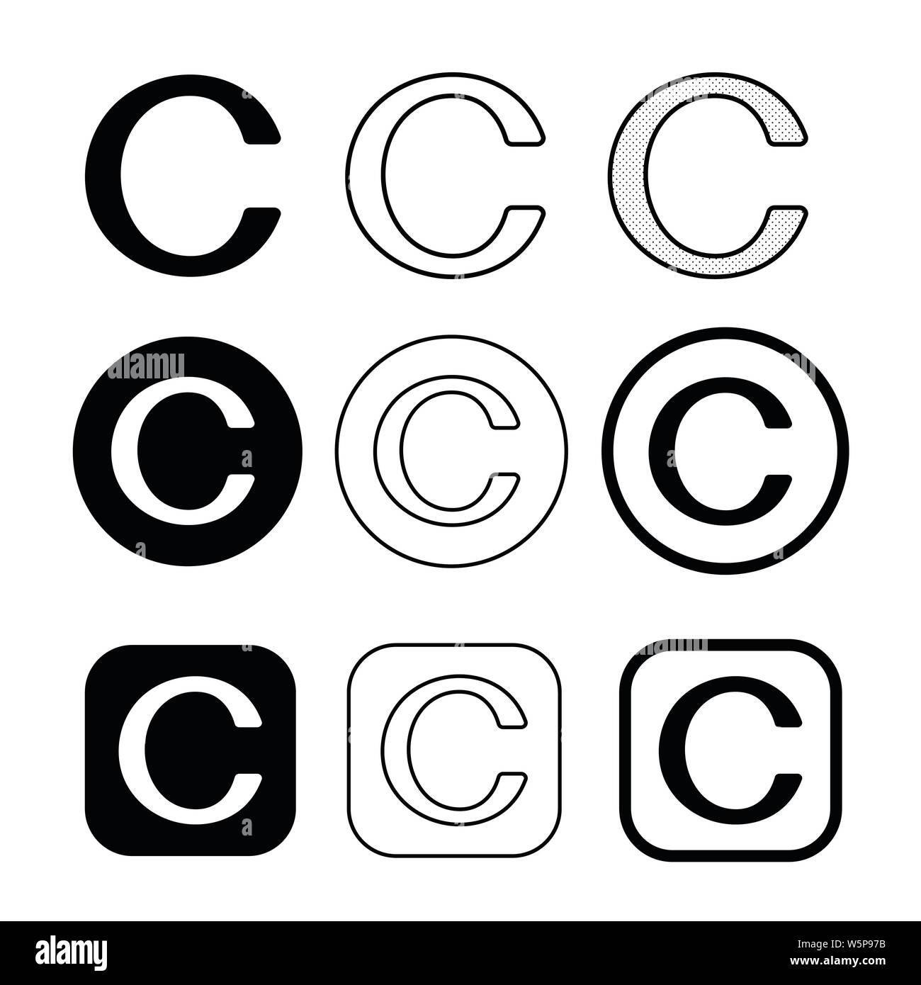 Copyright icon symbol sign Stock Vector Image & Art - Alamy