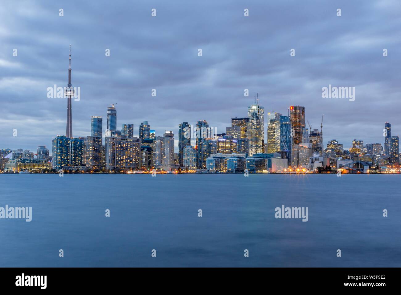 Toronto Waterfront and Skyline as seen from Toronto Island Stock Photo ...