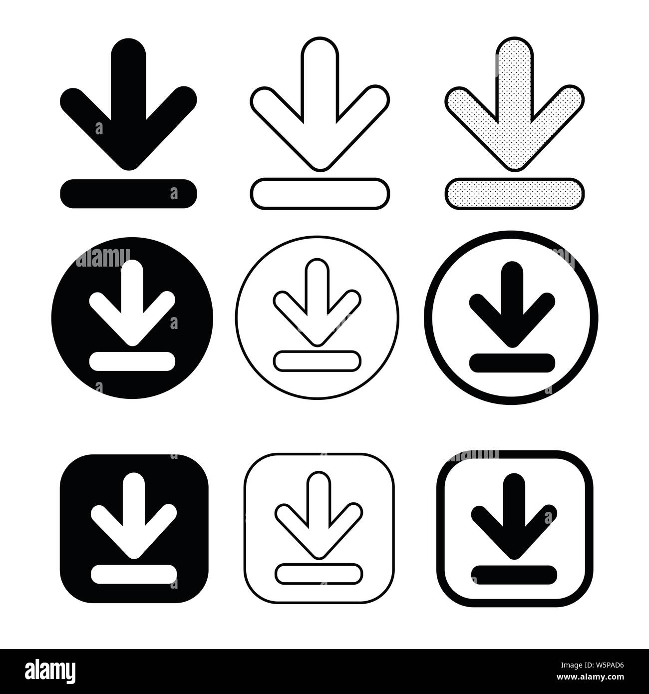 set of simple sign download icon Stock Vector Image & Art - Alamy