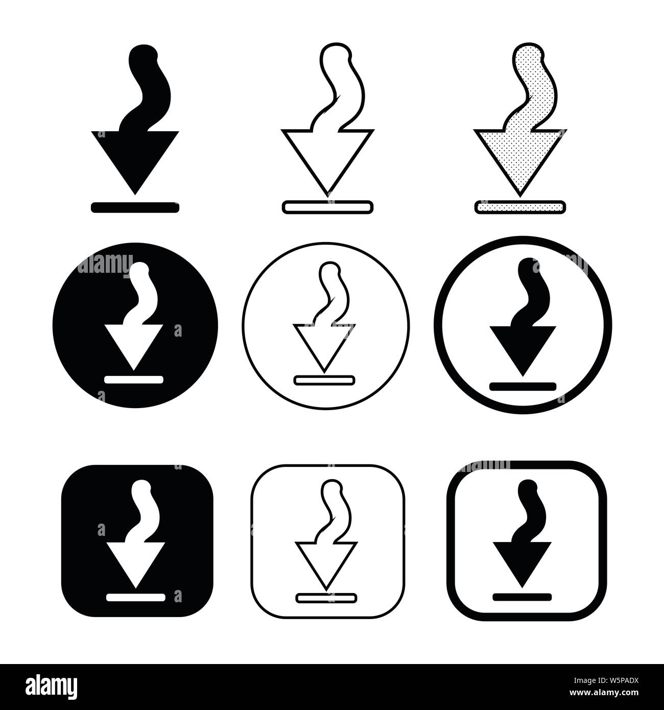 set of simple sign download icon Stock Vector Image & Art - Alamy