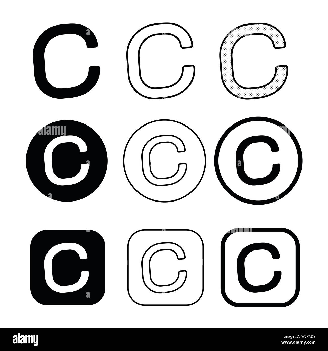 Copyright icon symbol sign Stock Vector Image & Art - Alamy