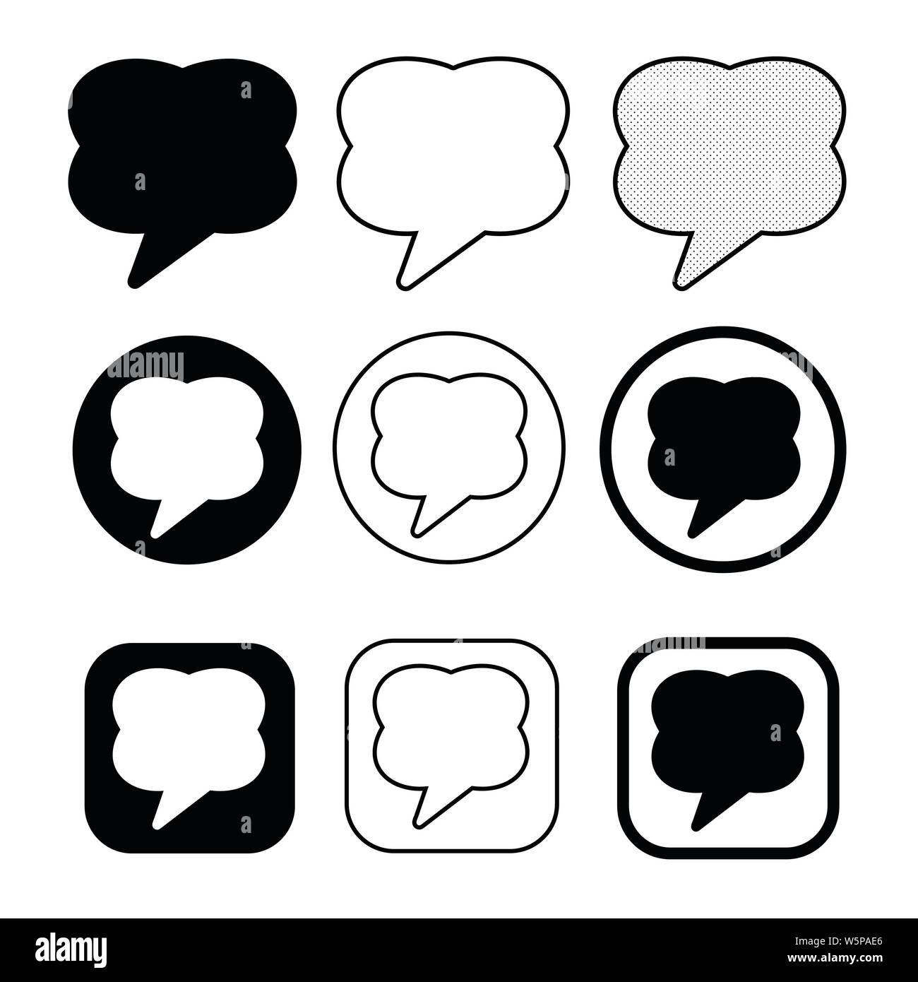 speech bubbles icon symbol sign Stock Vector Image & Art - Alamy
