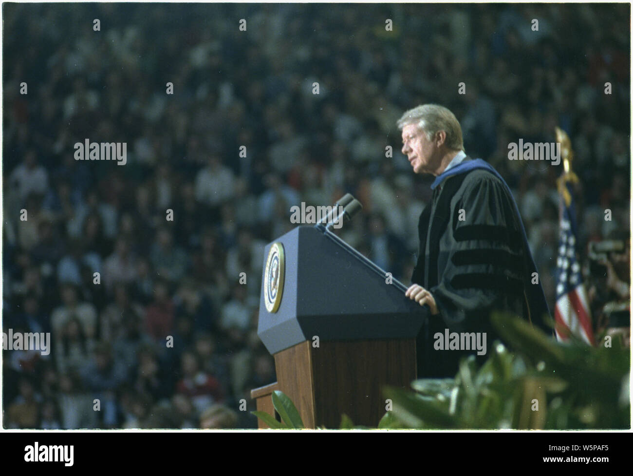 Jimmy Carter give keynote address at commencement ceremonies at Georgia ...