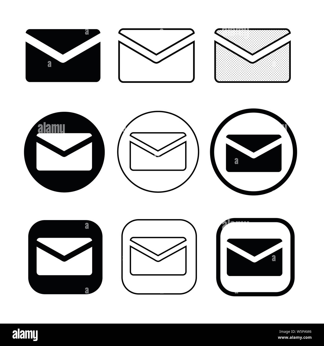 set of simple sign email icon mail symbol Stock Vector Image & Art - Alamy