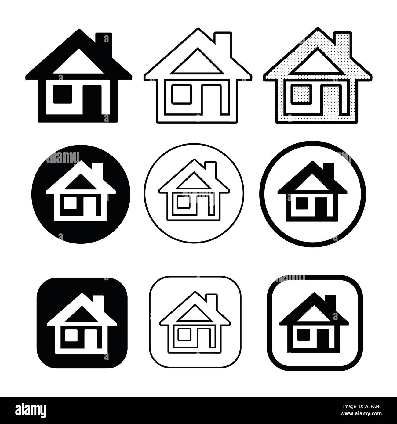 simple house symbol and home icon sign Stock Vector Image & Art - Alamy