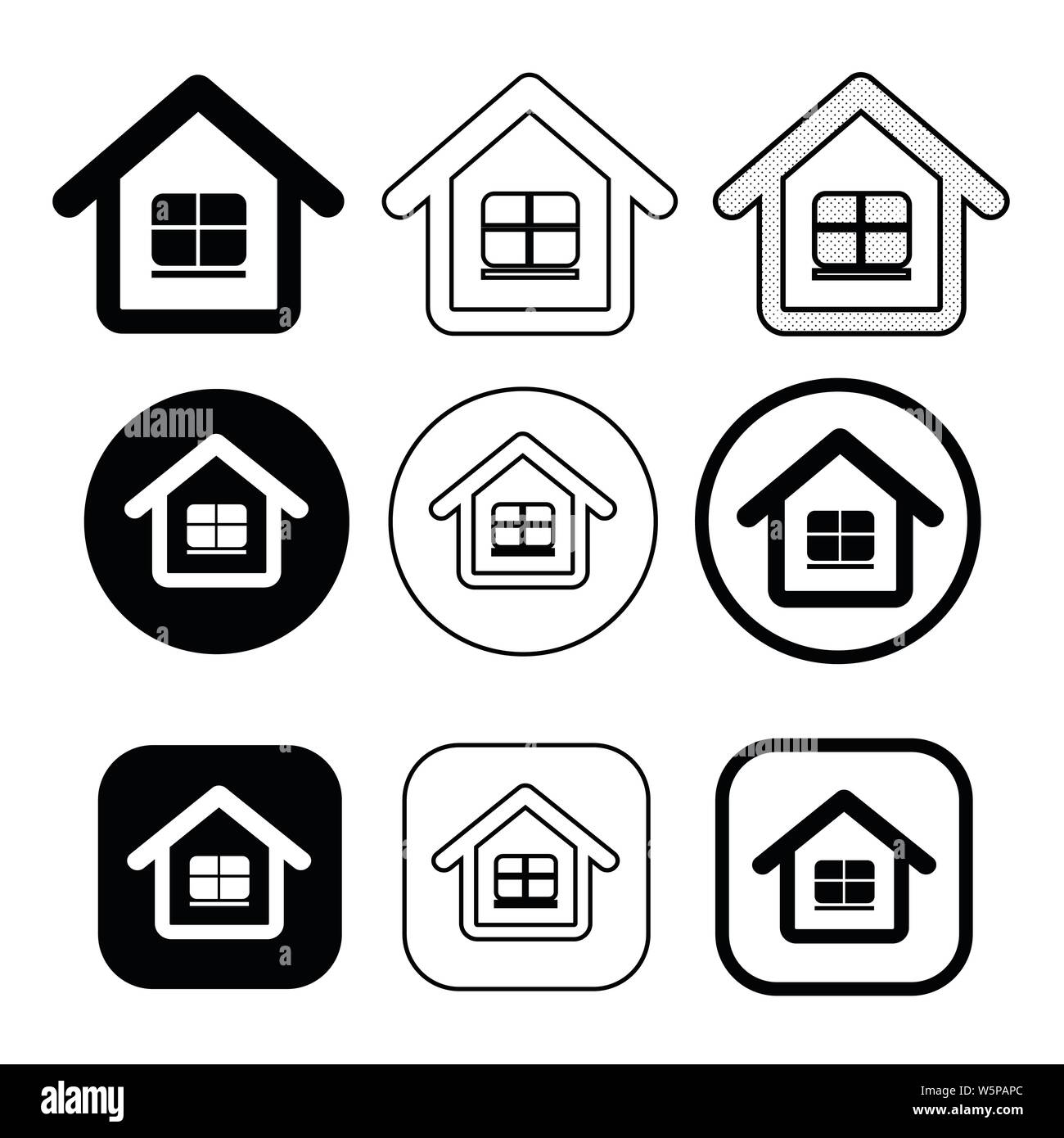 simple house symbol and home icon sign Stock Vector Image & Art - Alamy
