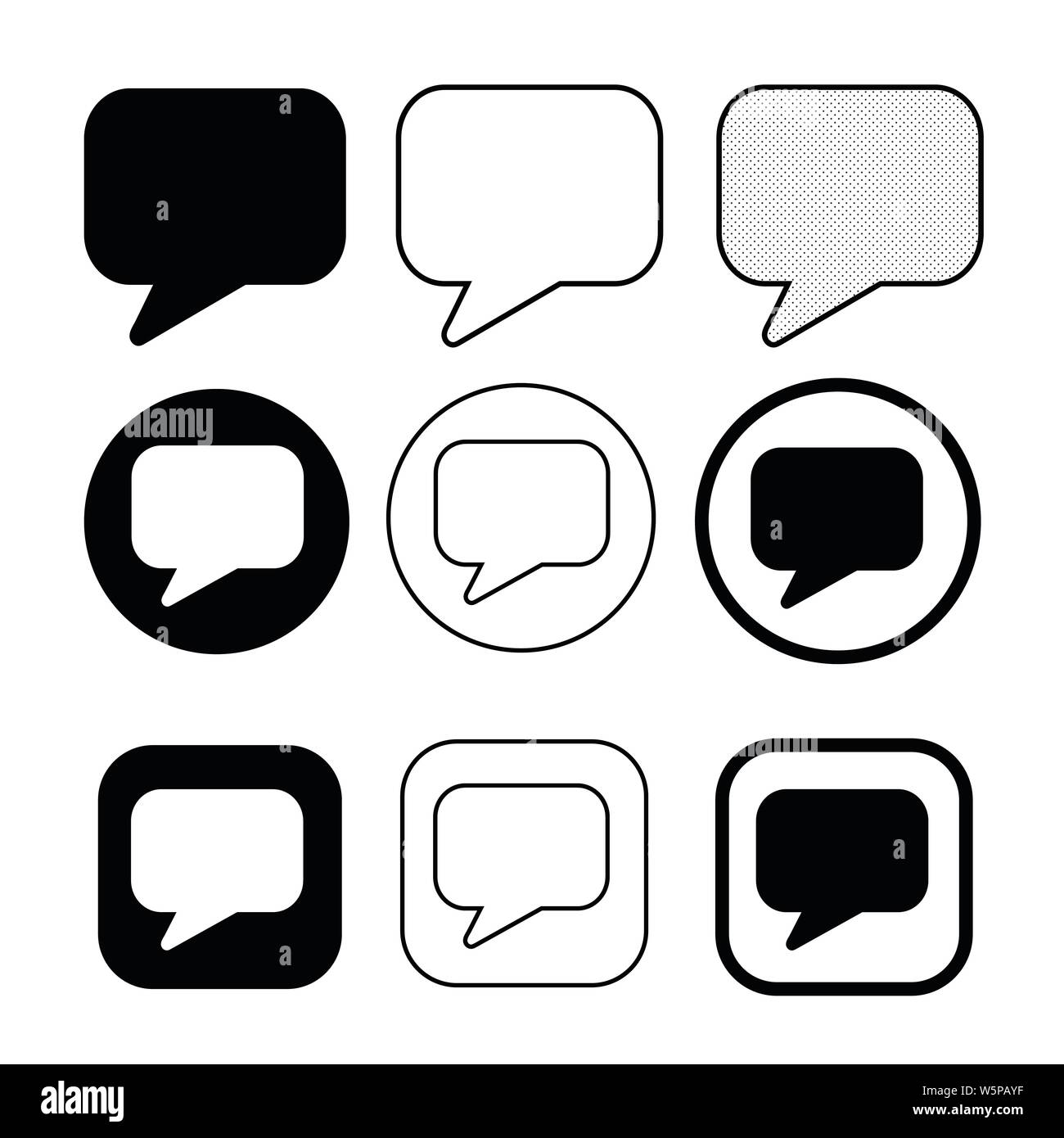 speech bubbles icon symbol sign Stock Vector Image & Art - Alamy