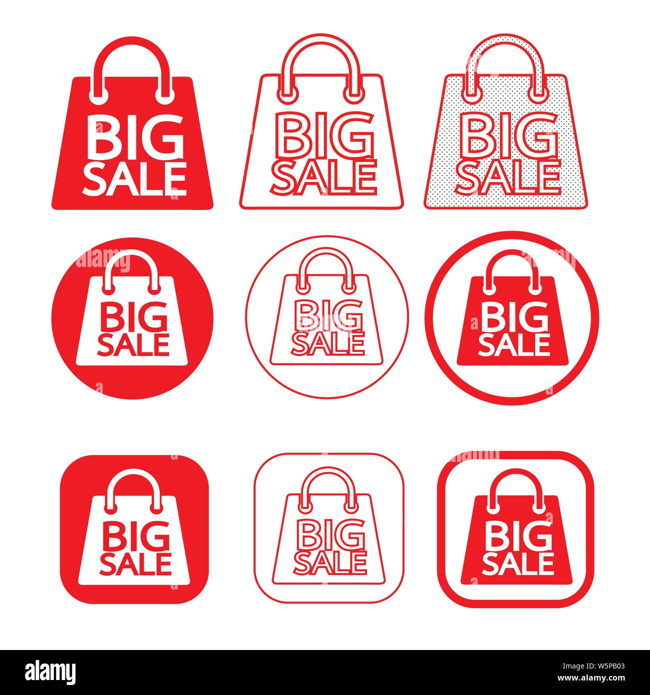 Shopping bag icon Sale package sign Stock Vector Image & Art - Alamy