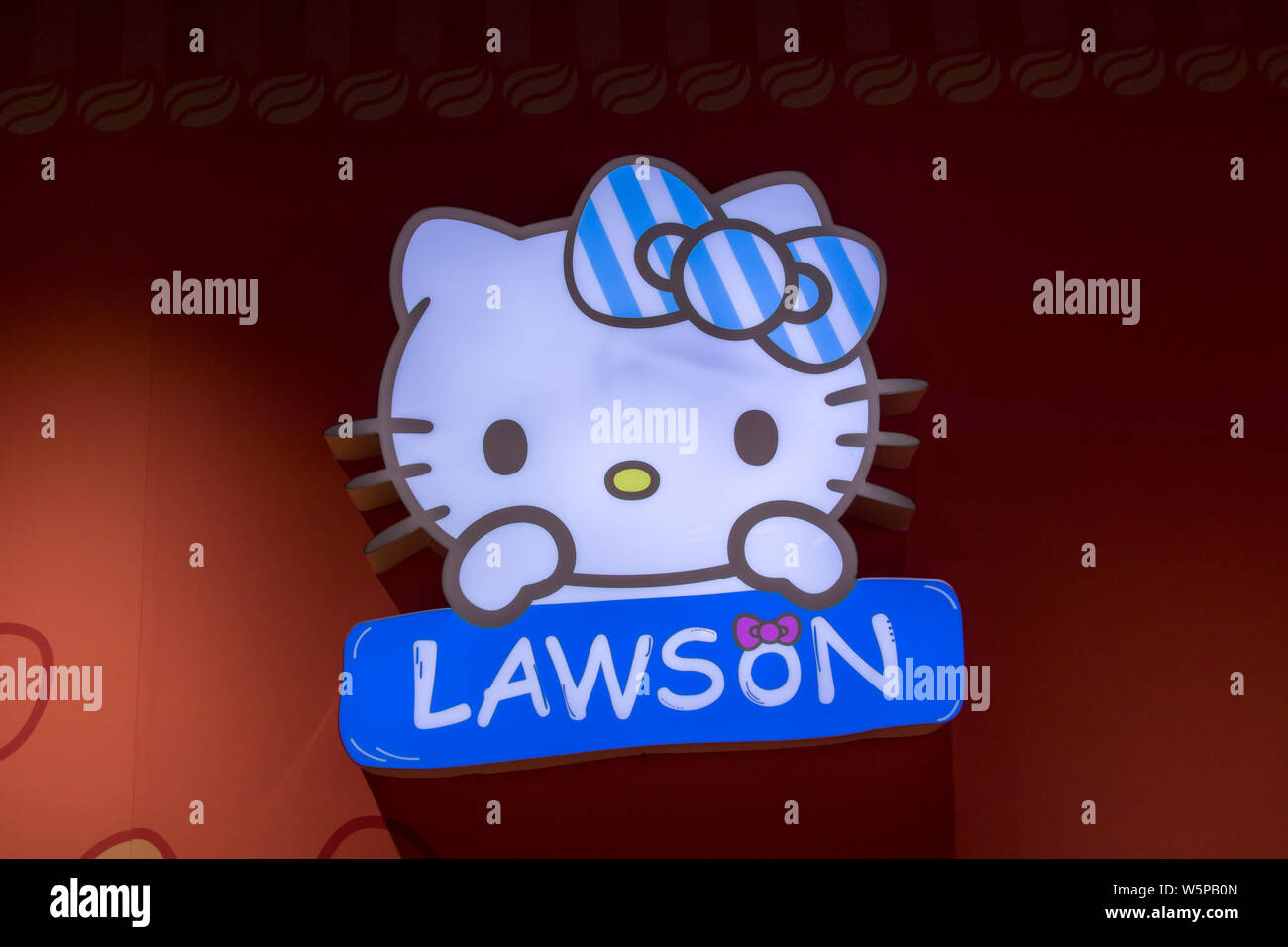 Customers shop at a Hello Kitty-themed Lawson convenience store in ...