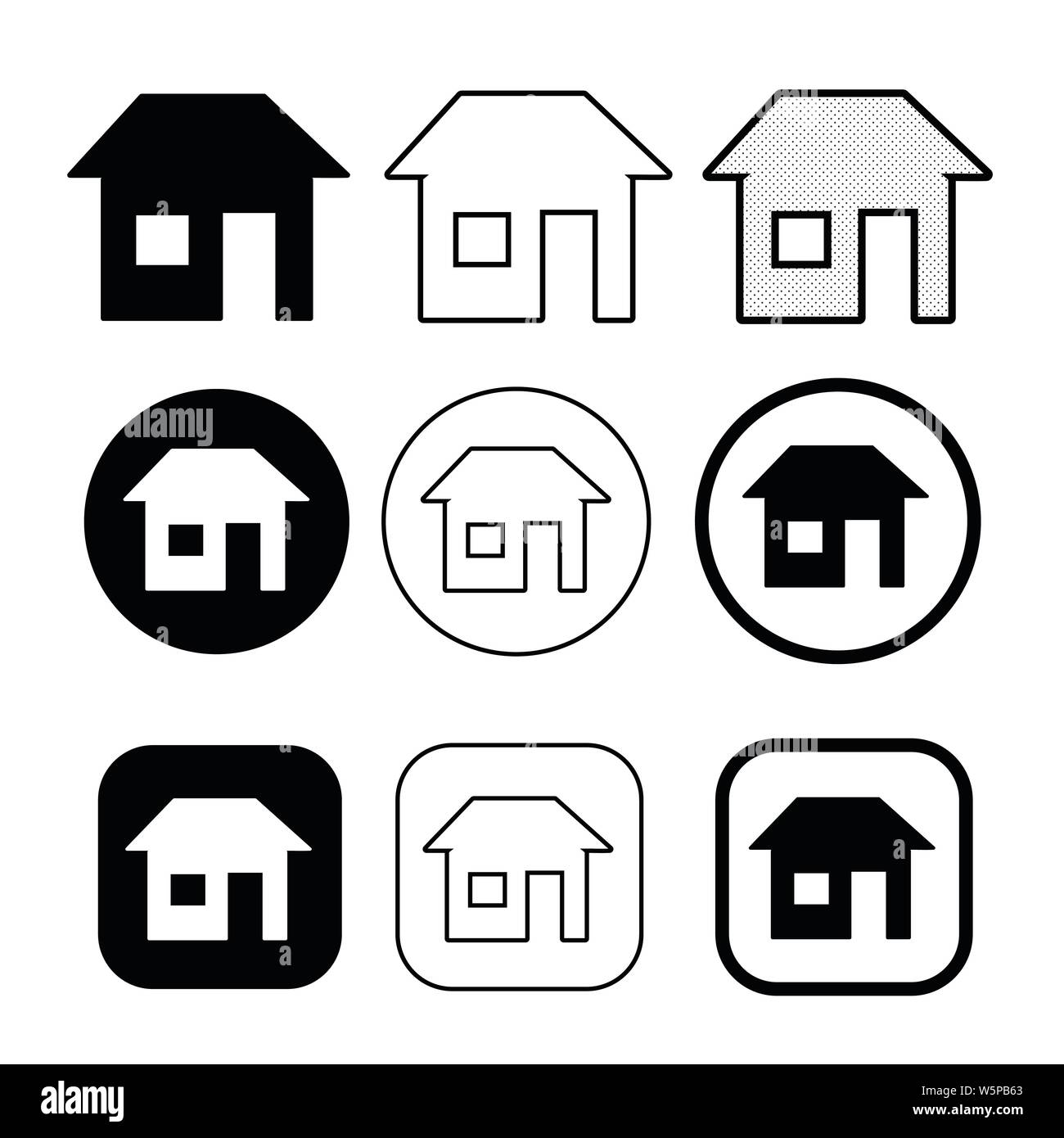 simple house symbol and home icon sign Stock Vector Image & Art - Alamy