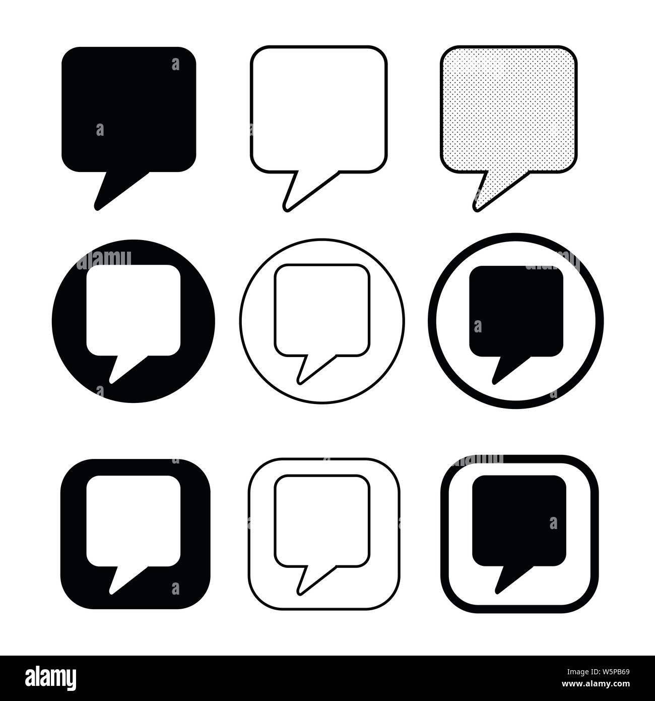 speech bubbles icon symbol sign Stock Vector Image & Art - Alamy