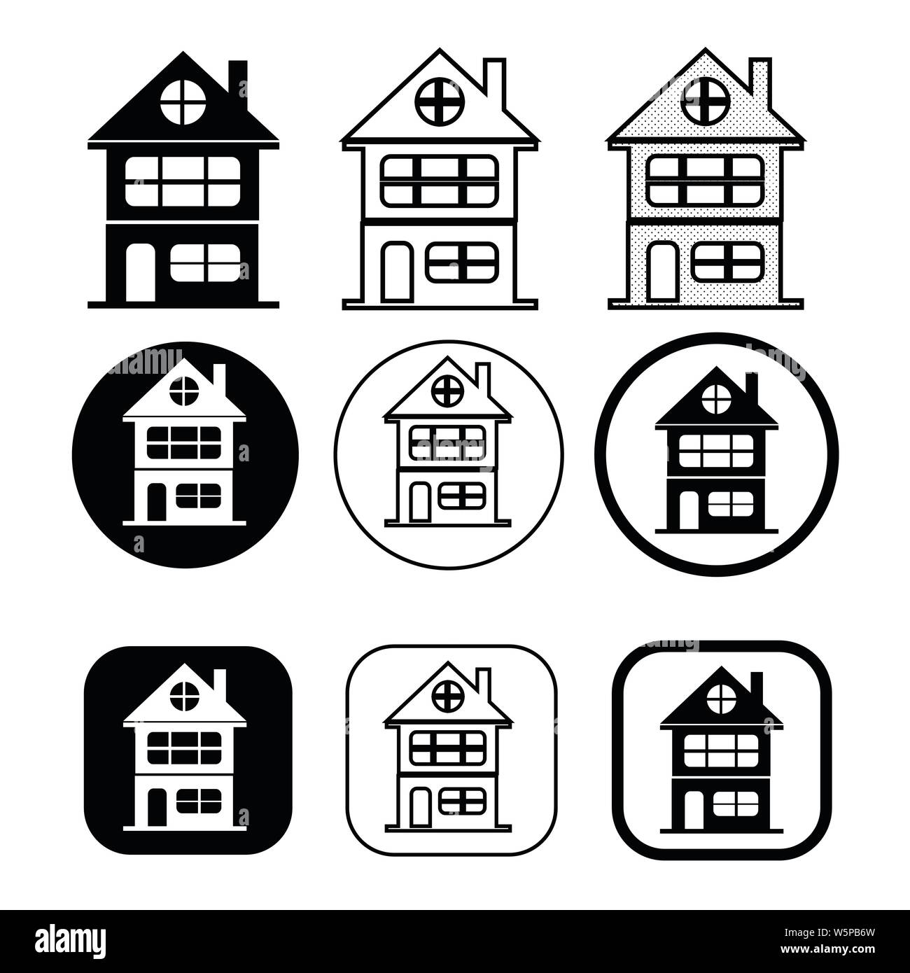 simple house and home icon symbol sign Stock Vector Image & Art - Alamy