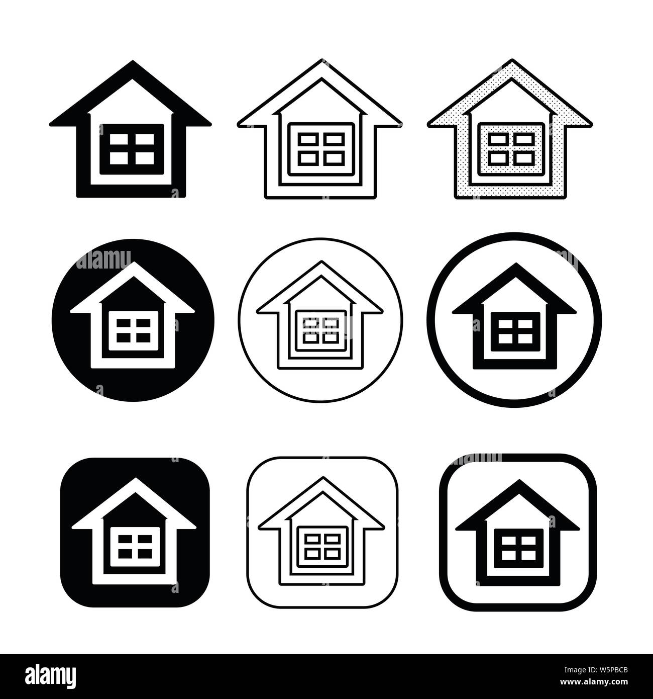 simple house and home icon symbol sign Stock Vector Image & Art - Alamy