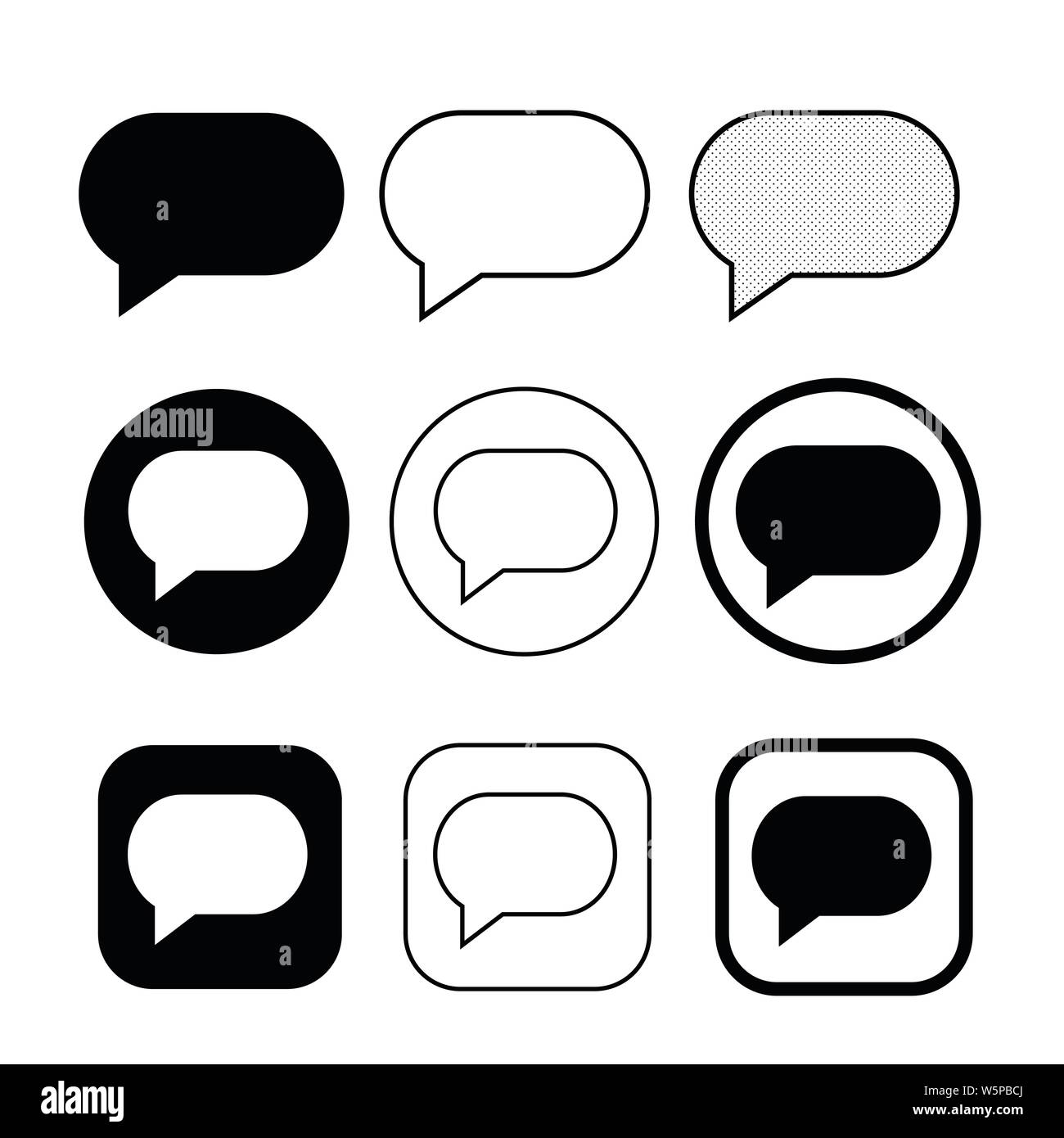 speech bubbles icon symbol sign Stock Vector Image & Art - Alamy
