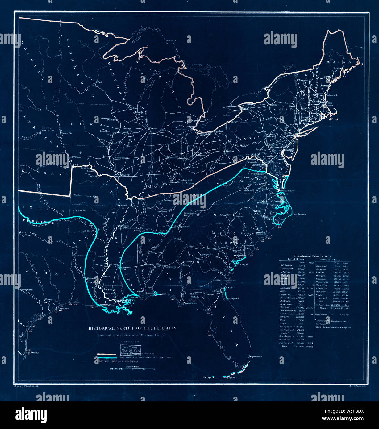 Civil War Maps 0496 Historical sketch of the rebellion United States ...