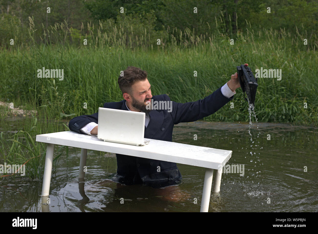 Exhausted businessperson hi-res stock photography and images - Alamy