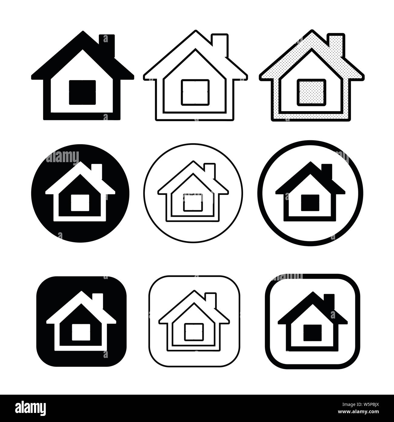simple house symbol and home icon sign Stock Vector Image & Art - Alamy