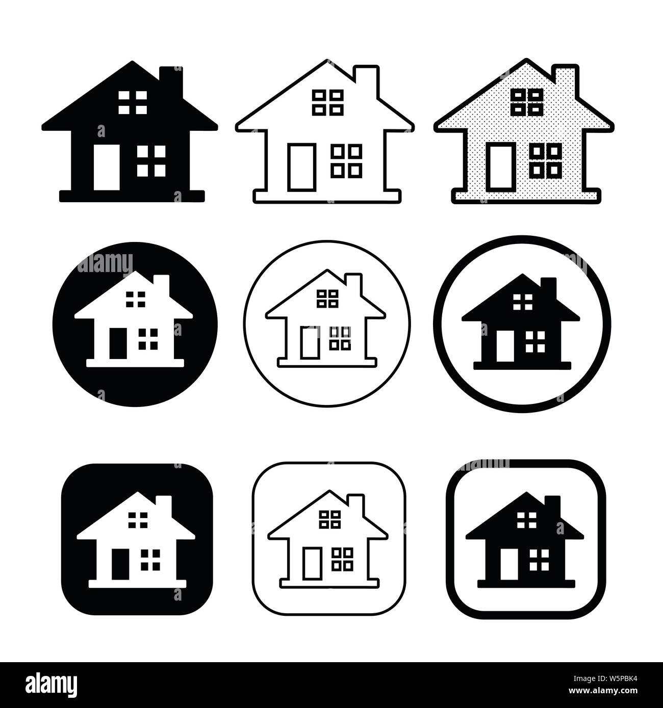 simple house and home icon symbol sign Stock Vector Image & Art - Alamy