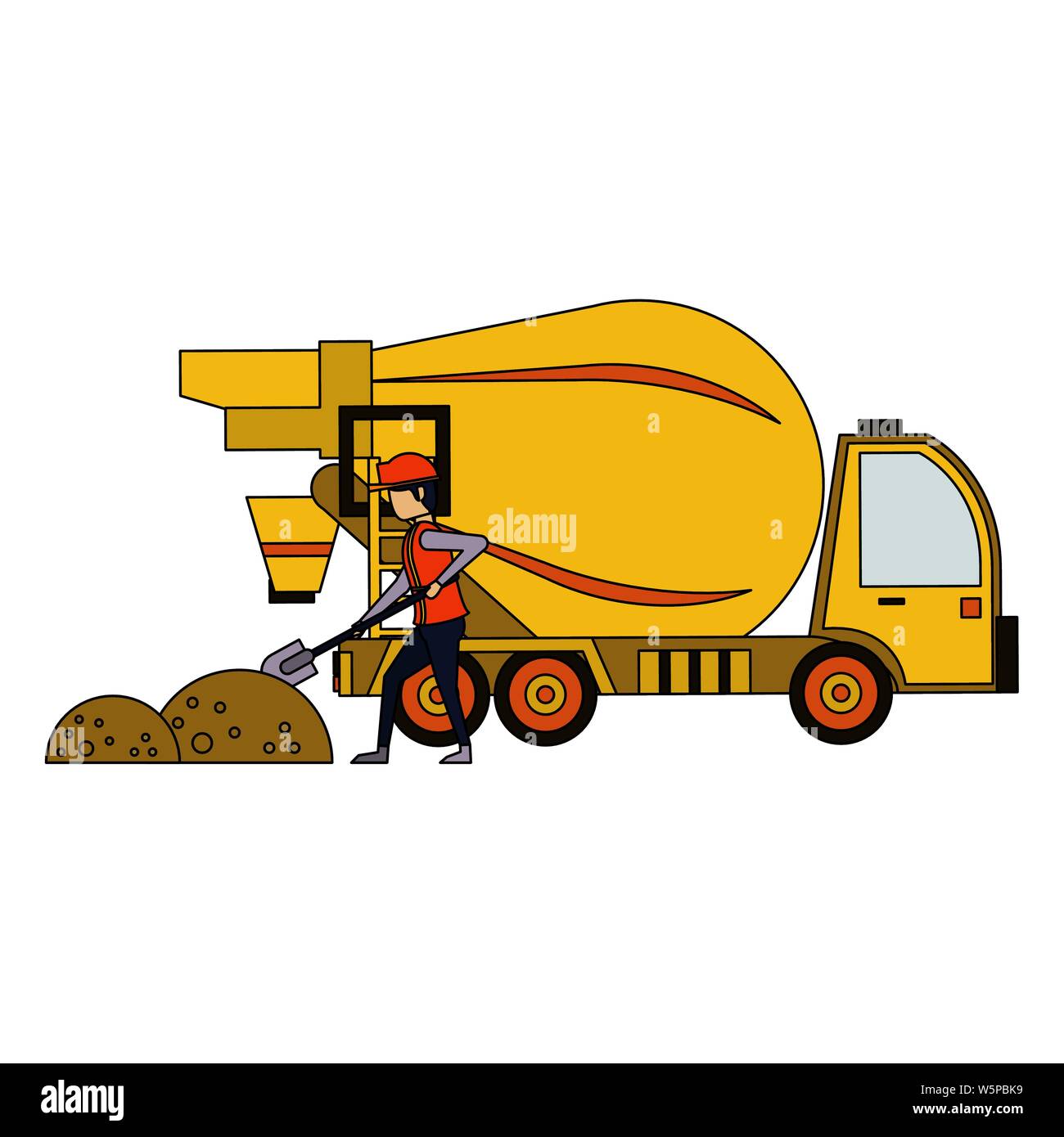 construction architectural engineering work cartoon Stock Vector Image ...