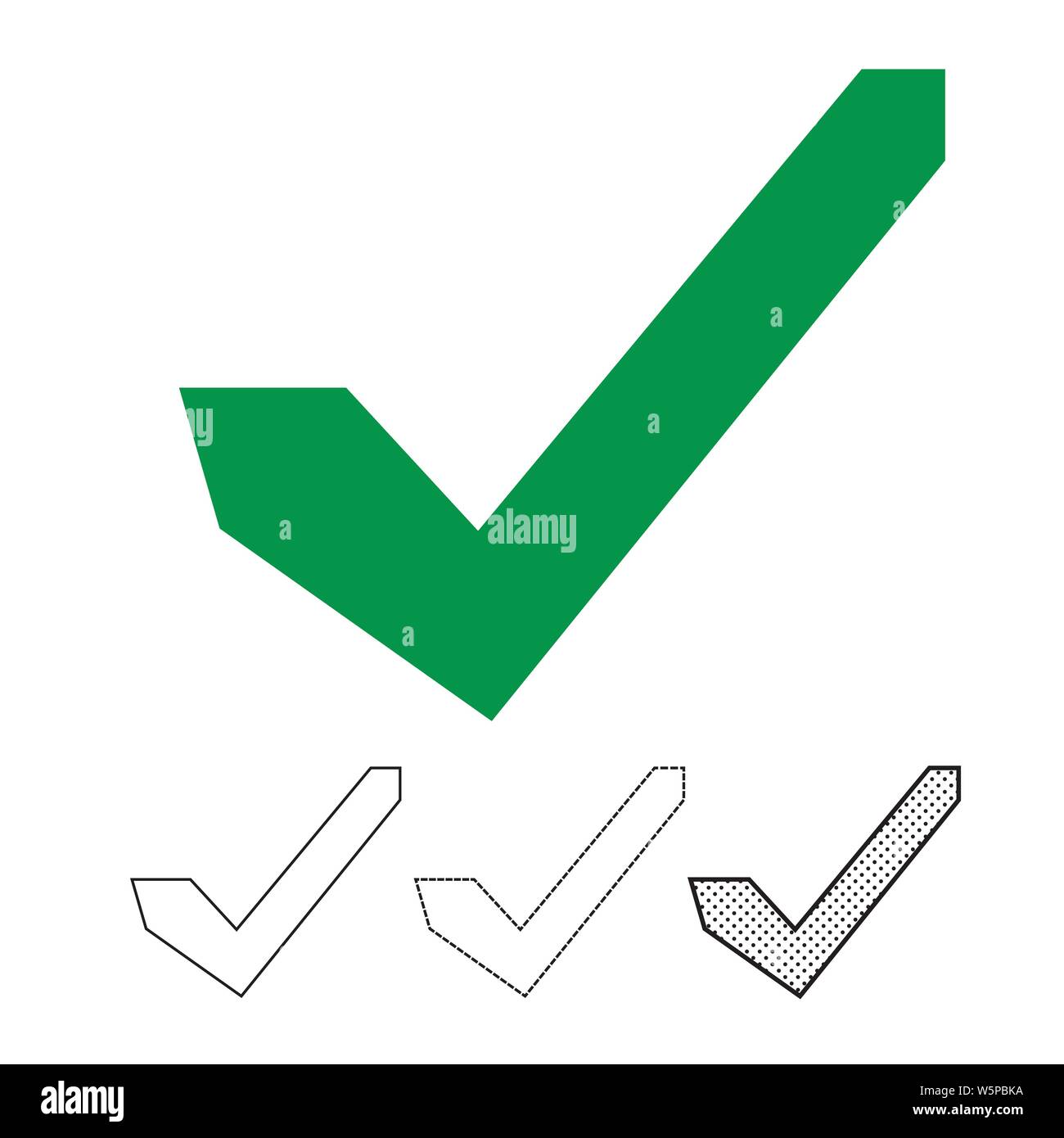 Check mark icon vector Stock Vector Image & Art - Alamy