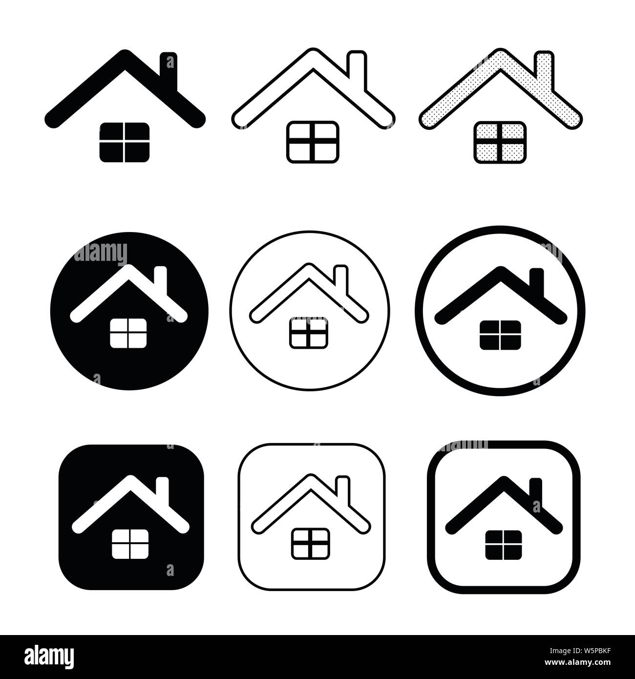 simple house symbol and home icon sign Stock Vector Image & Art - Alamy