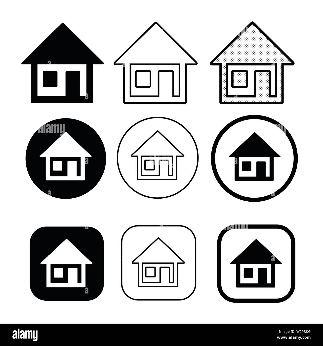 simple house symbol and home icon sign Stock Vector Image & Art - Alamy