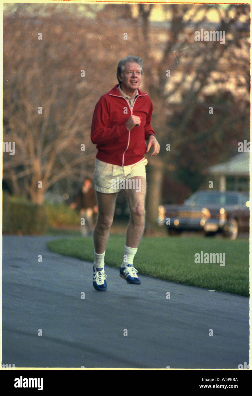 Jimmy Carter jogging Stock Photo - Alamy