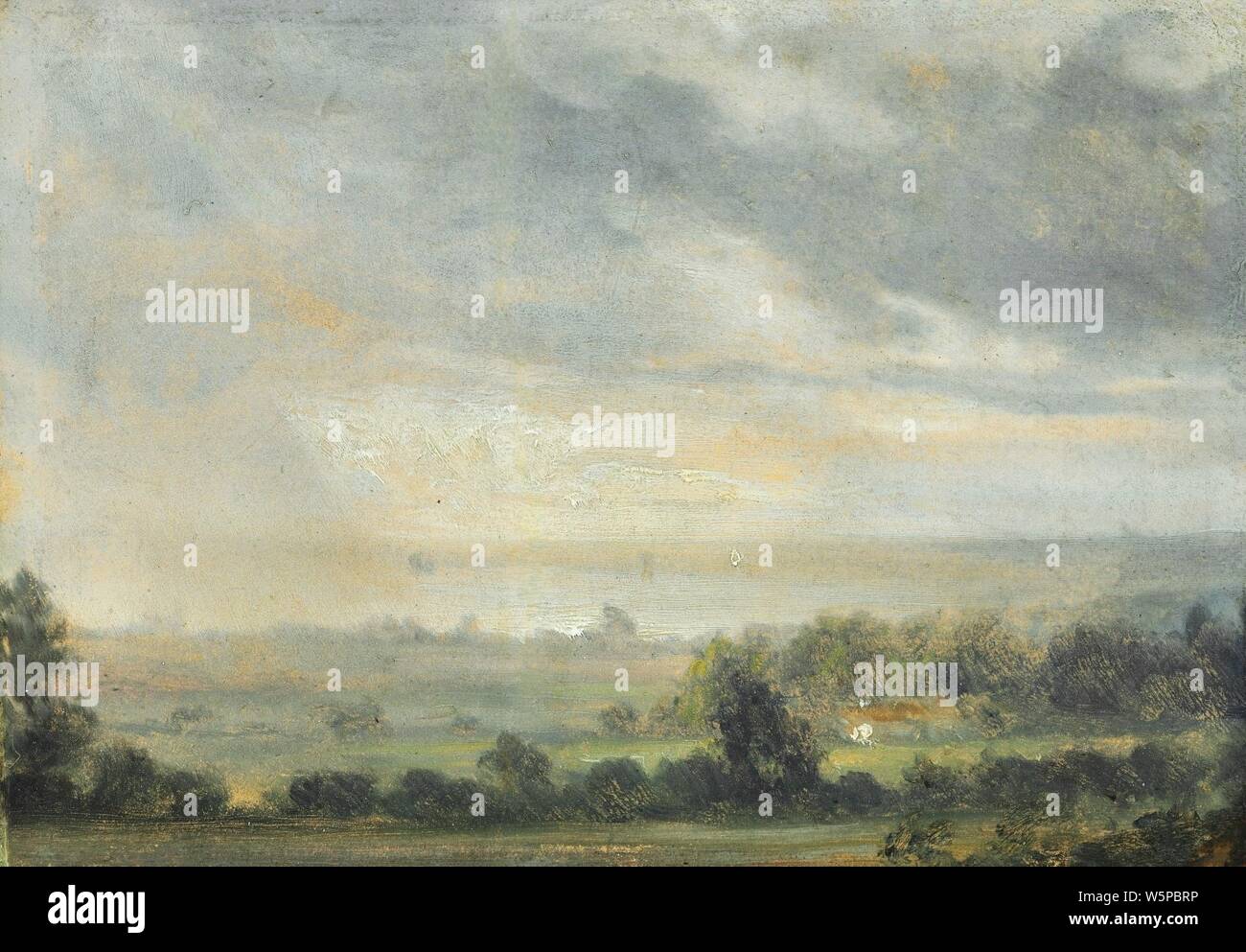 Johan Christian Clausen Dahl (style of) - View from the Elbe Valley ...