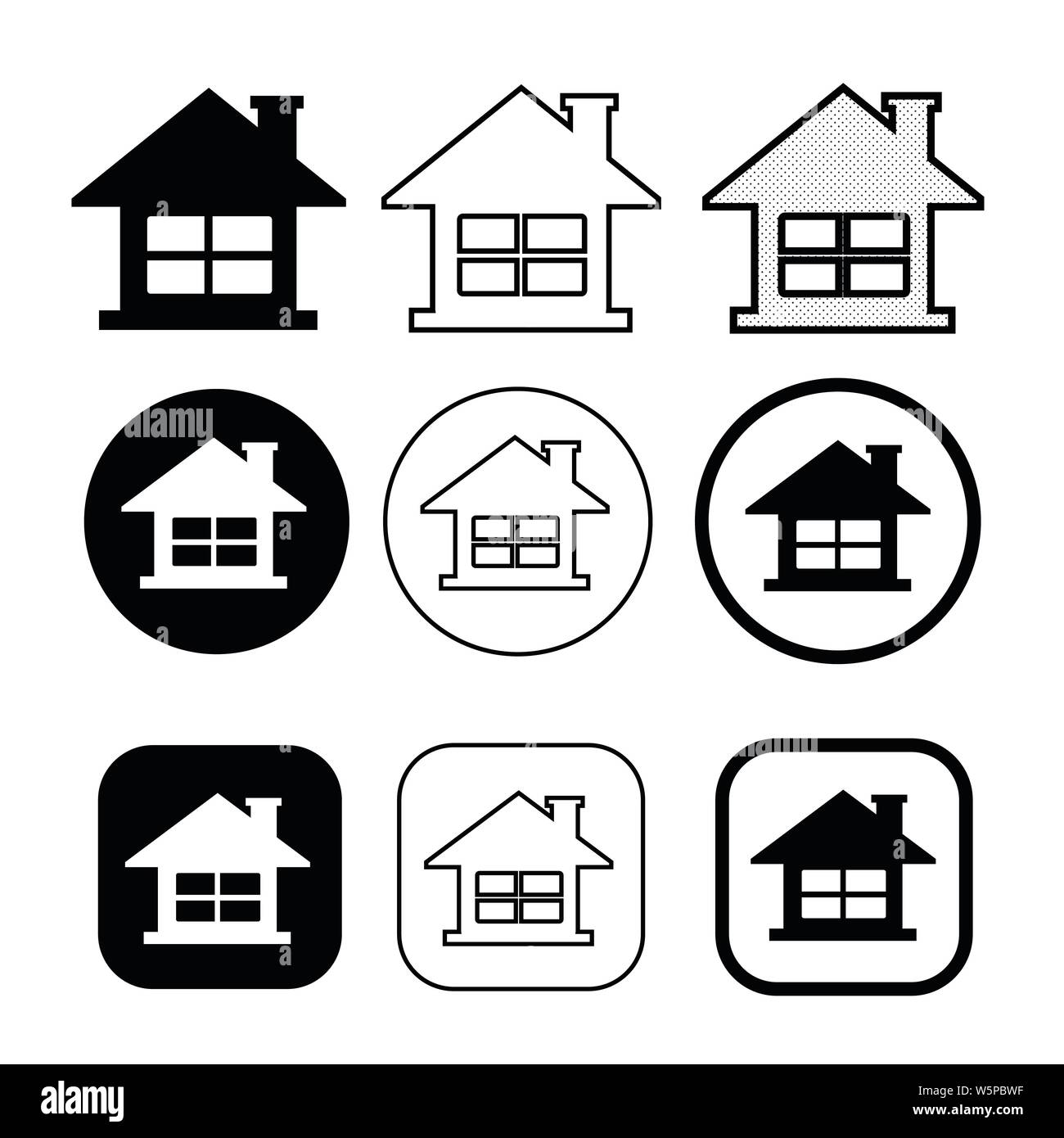 simple house symbol and home icon sign Stock Vector Image & Art - Alamy