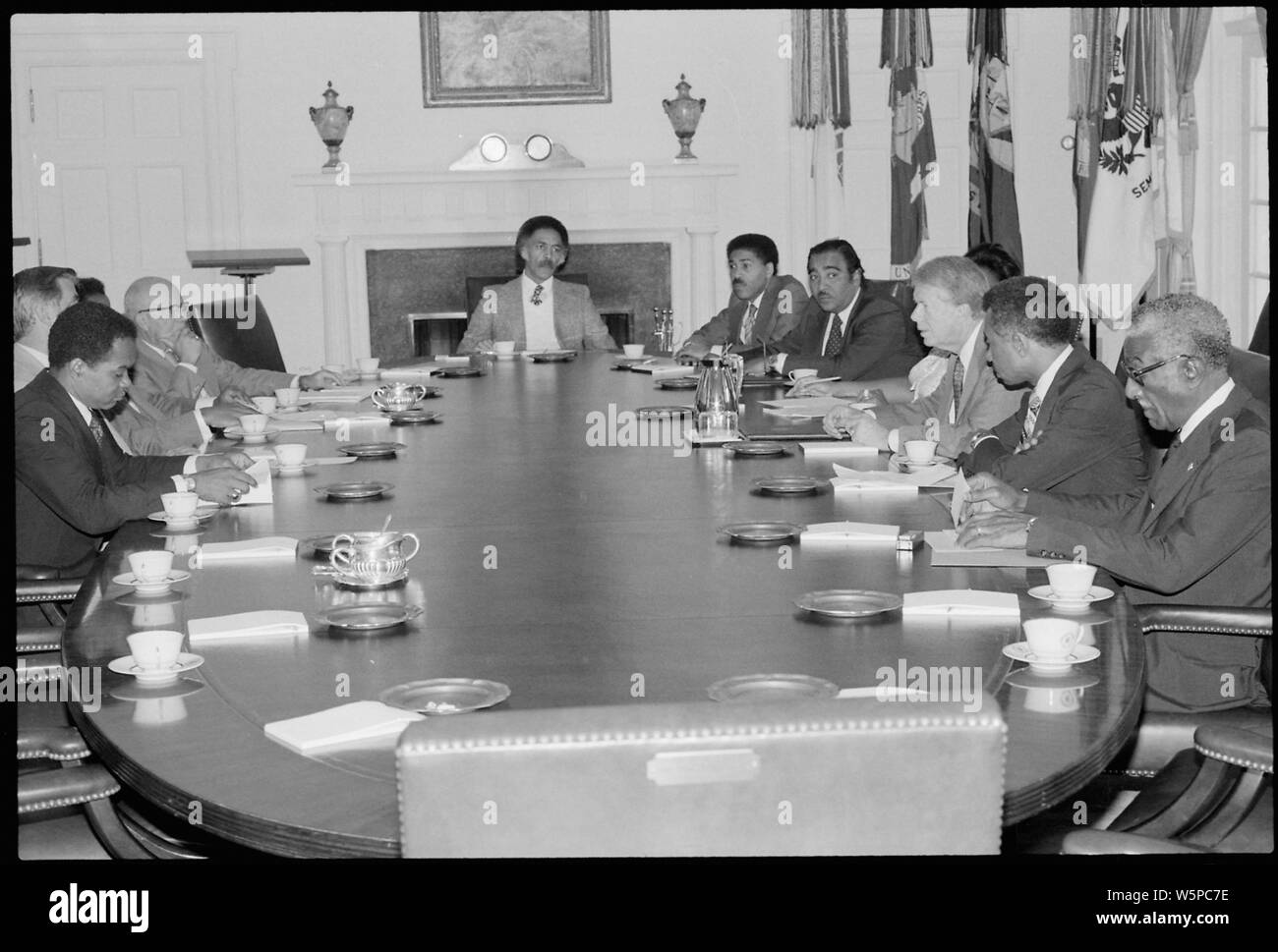 Jimmy carter meeting Black and White Stock Photos & Images - Alamy