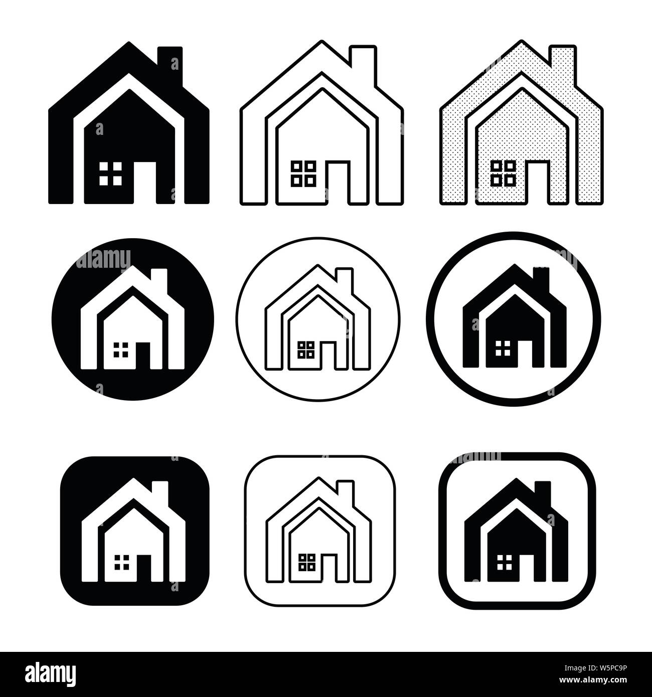 simple house symbol and home icon sign Stock Vector Image & Art - Alamy