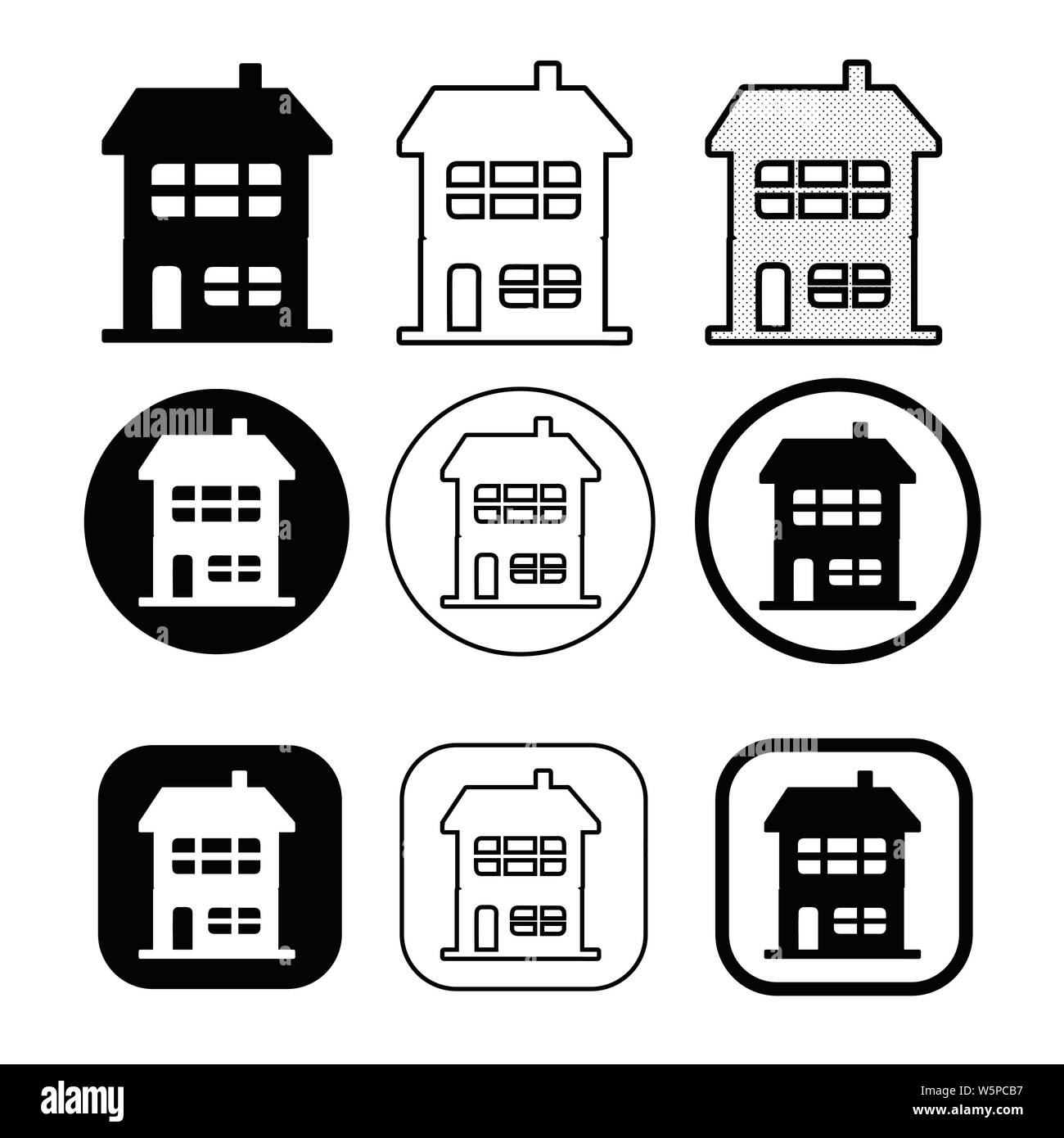 simple house and home icon symbol sign Stock Vector Image & Art - Alamy