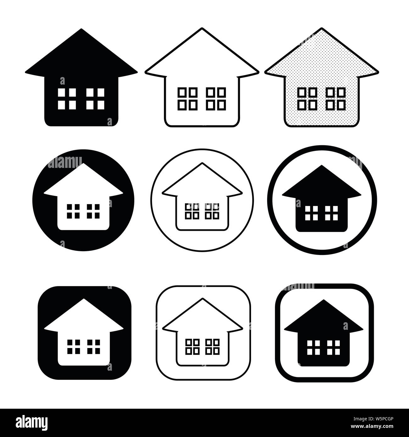 simple house symbol and home icon sign Stock Vector Image & Art - Alamy