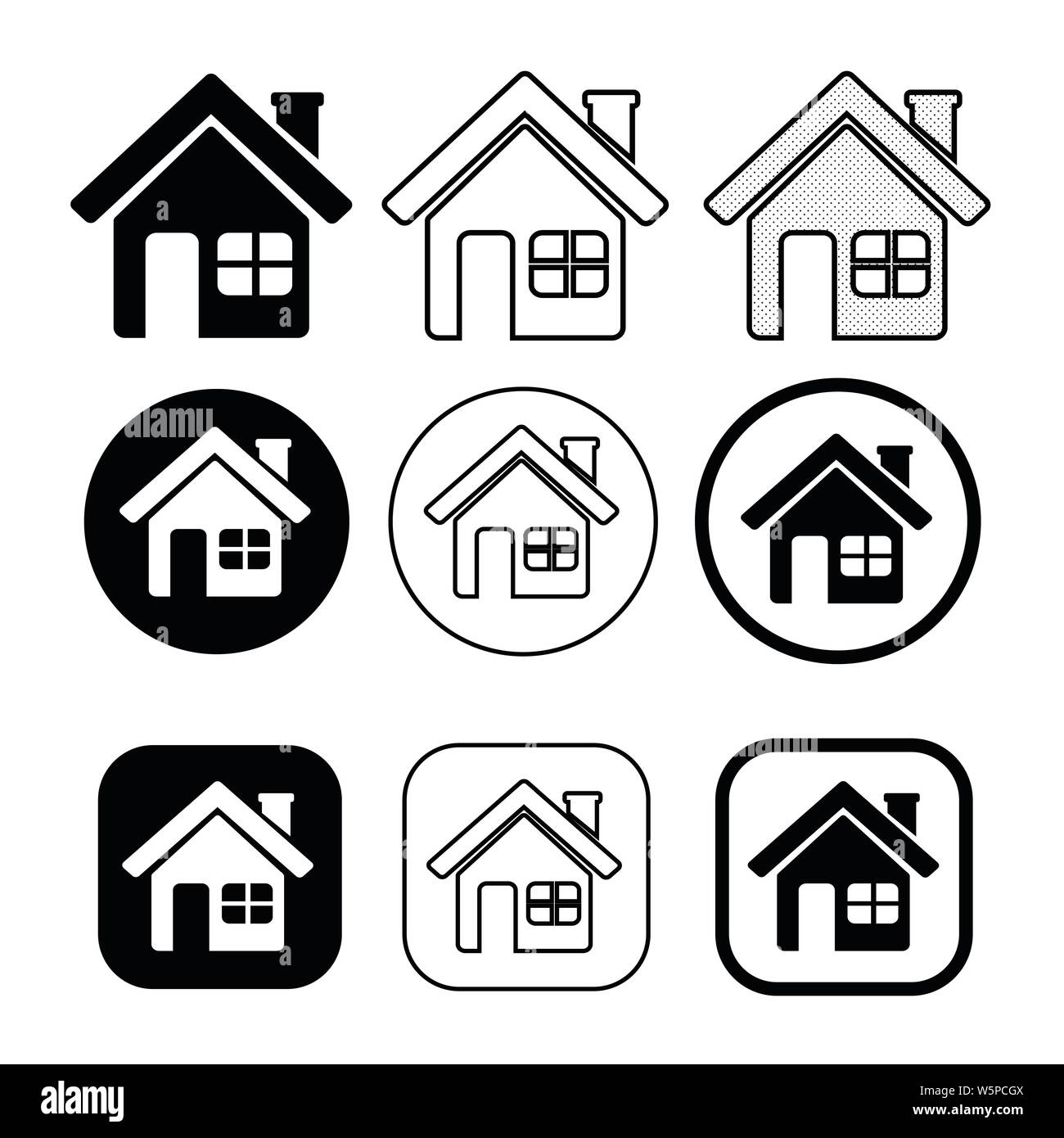 simple house symbol and home icon sign Stock Vector Image & Art - Alamy