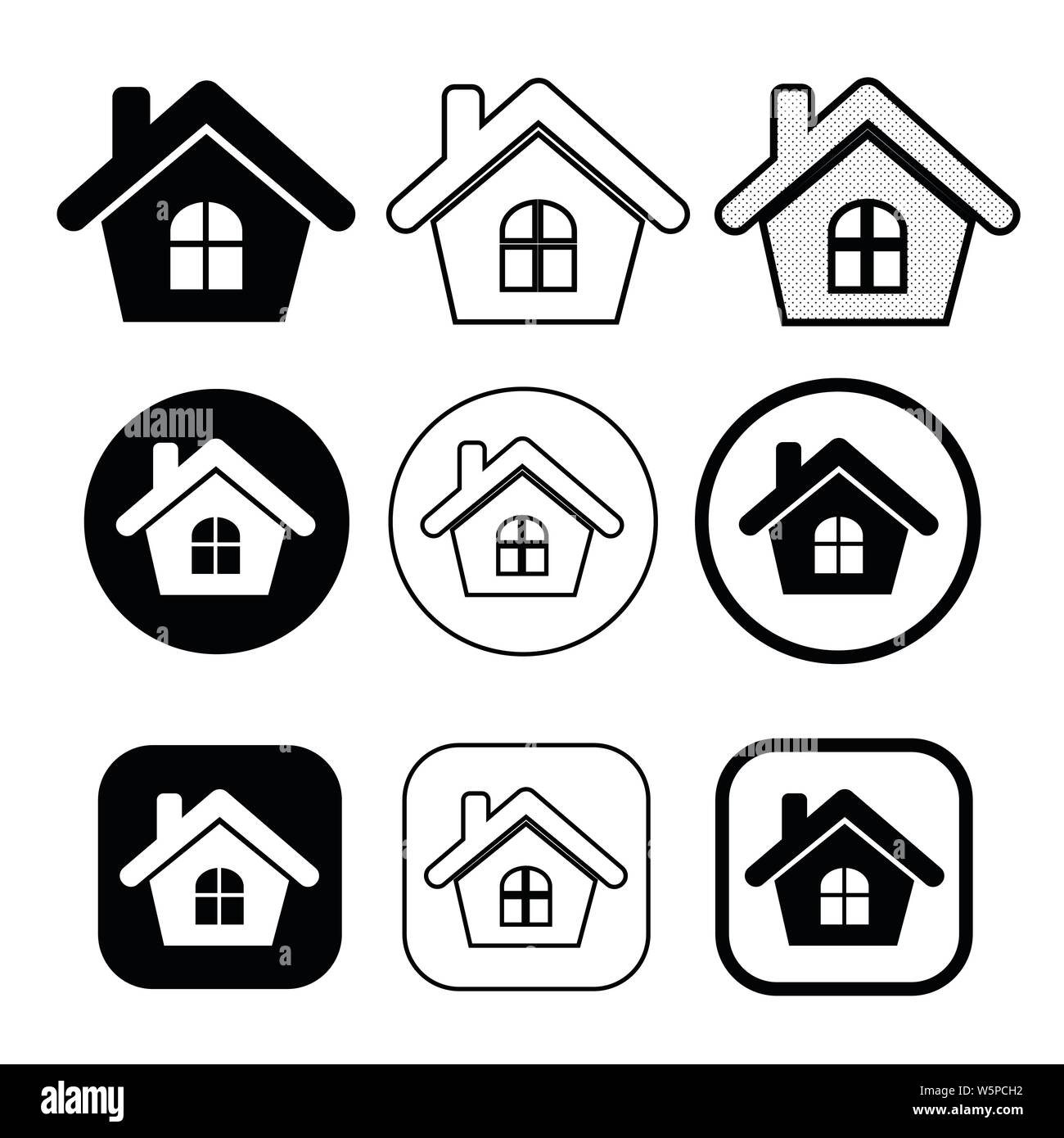 simple house symbol and home icon sign Stock Vector Image & Art - Alamy