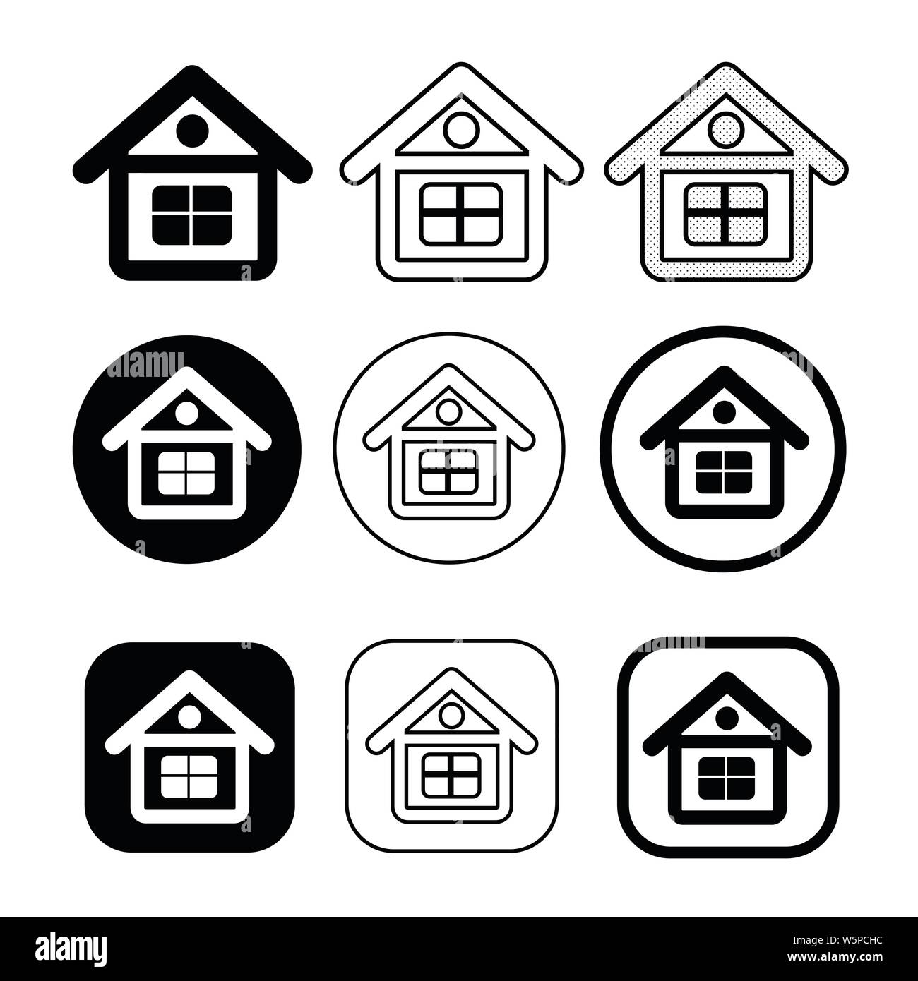 simple house symbol and home icon sign Stock Vector Image & Art - Alamy