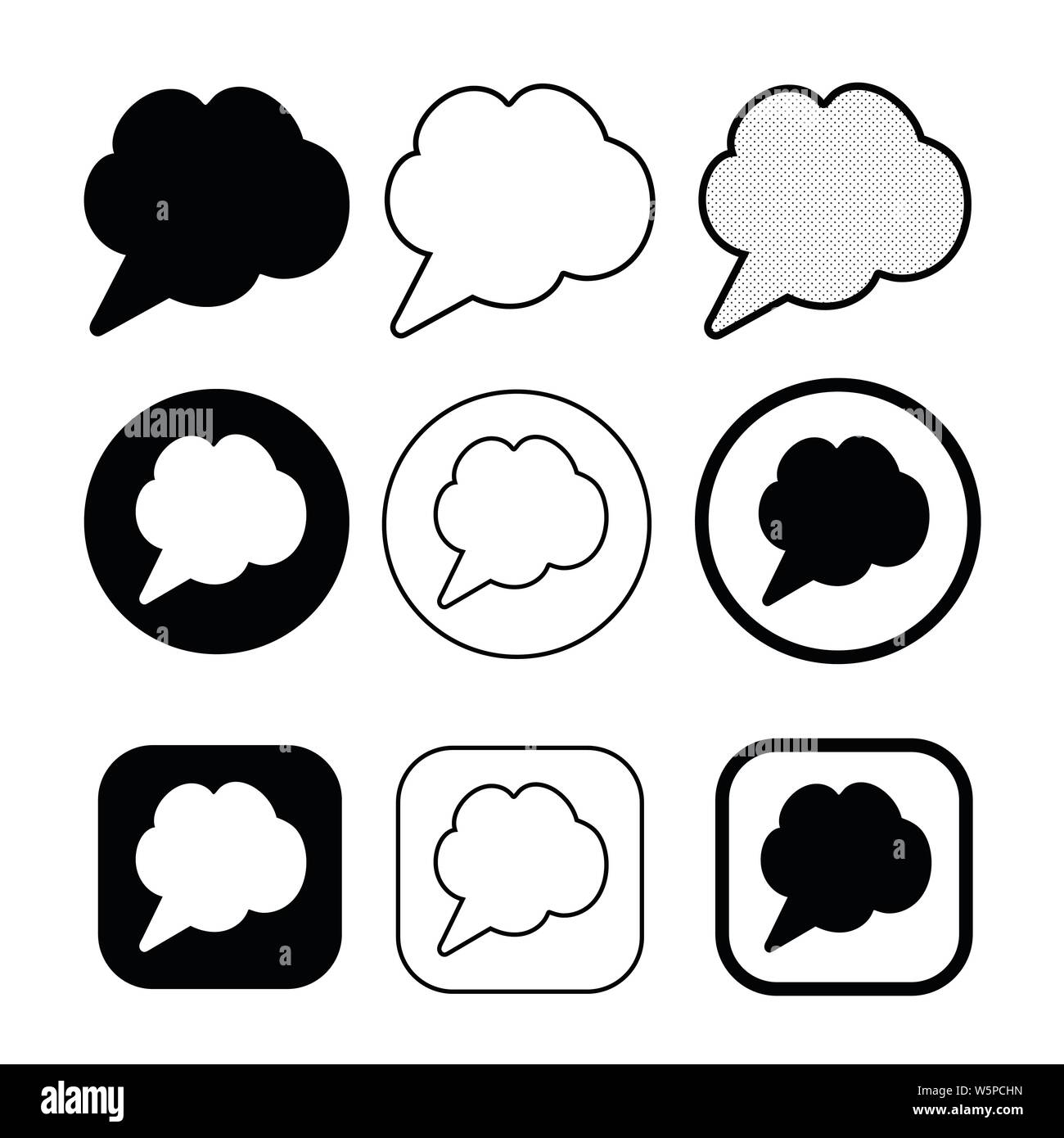 speech bubbles icon symbol sign Stock Vector Image & Art - Alamy