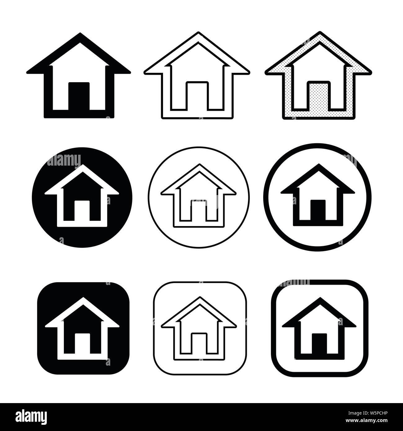simple house and home icon symbol sign Stock Vector Image & Art - Alamy