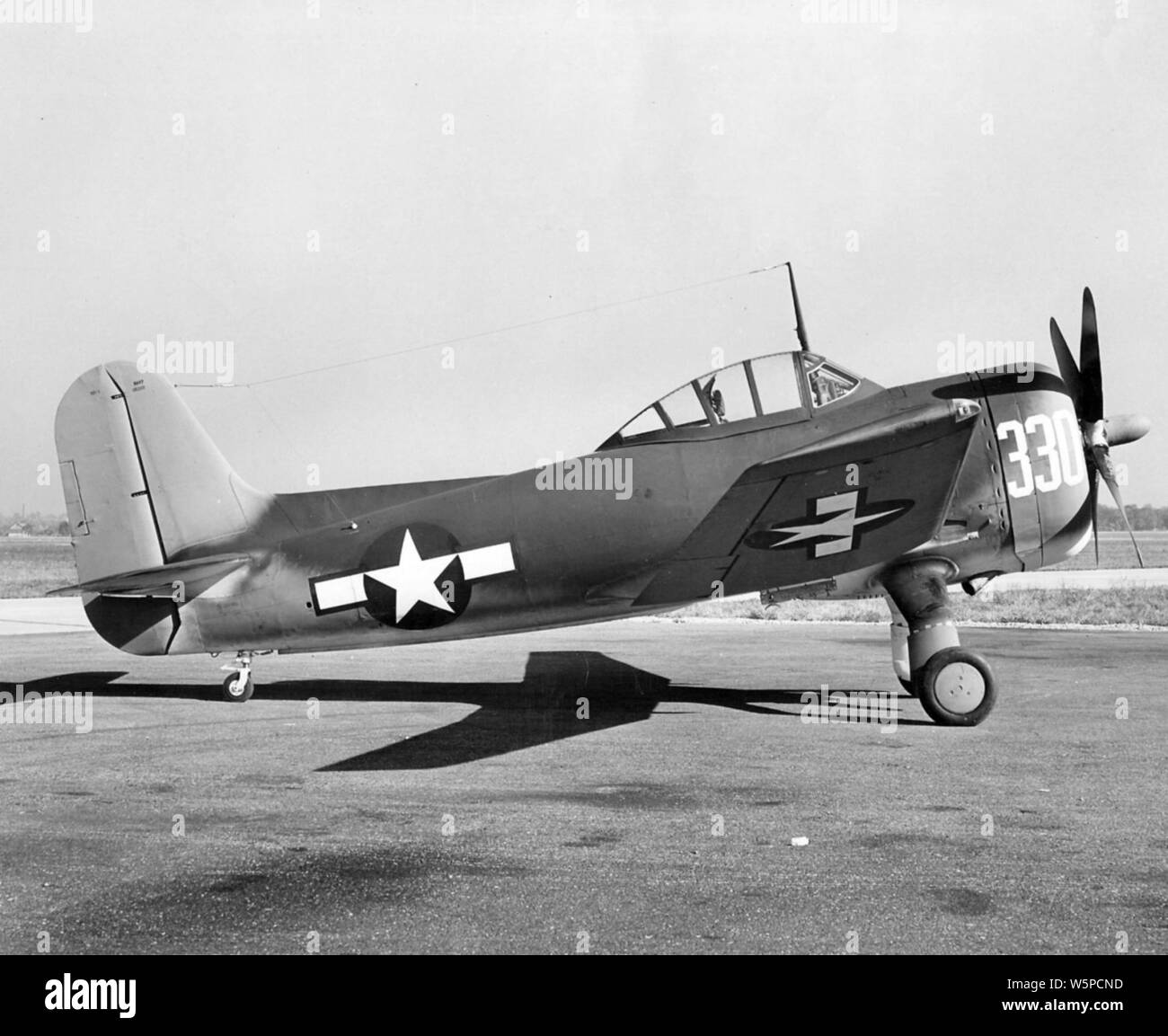 Curtiss SC-1 Seahawk on wheels parked c1945 Stock Photo - Alamy