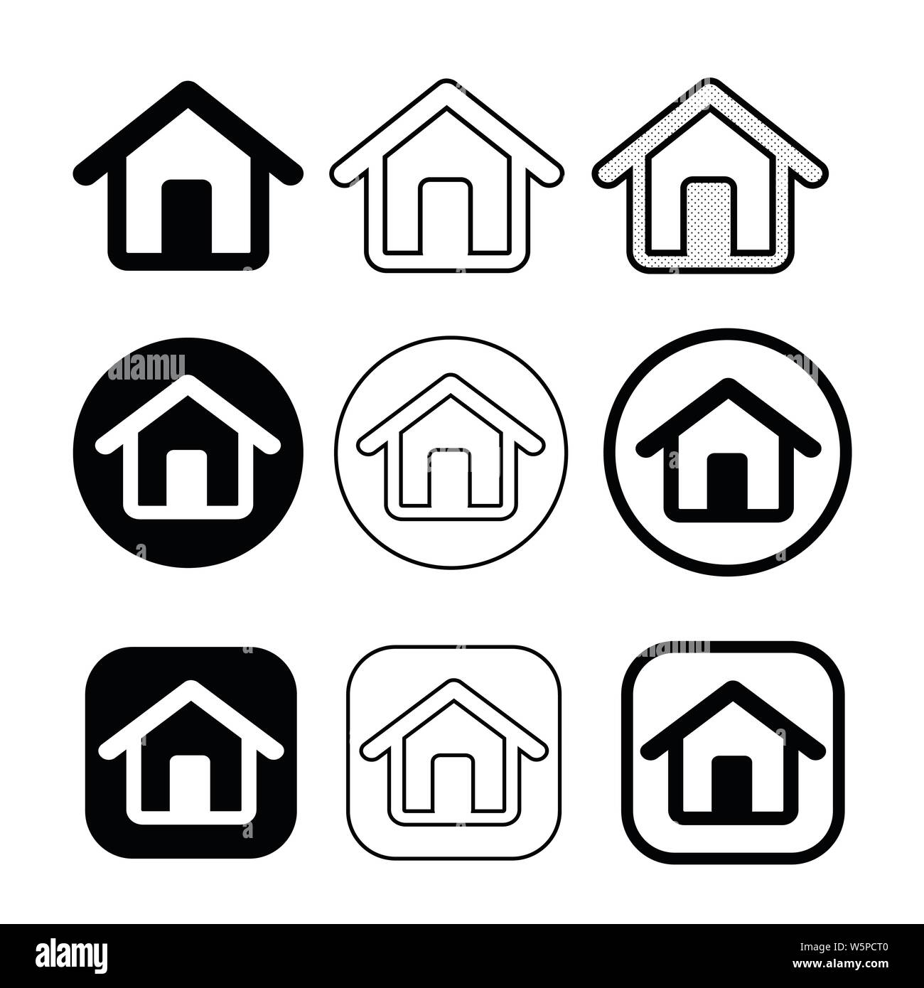 simple house and home icon symbol sign Stock Vector Image & Art - Alamy