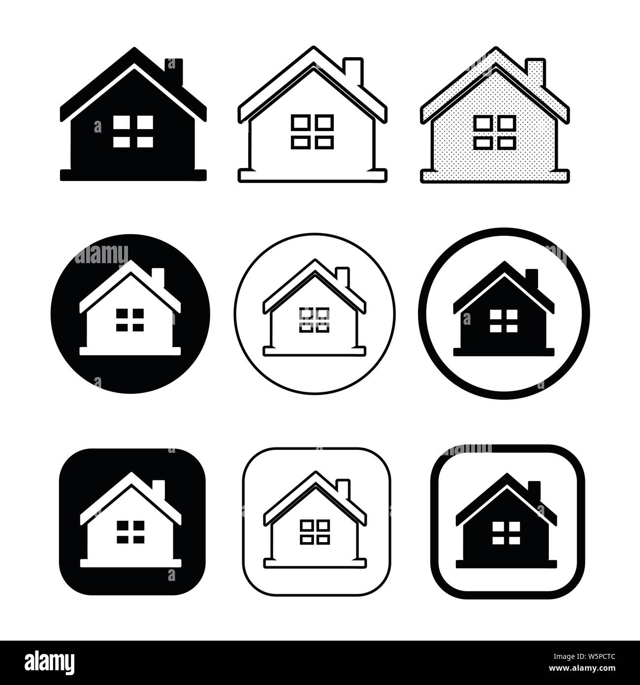 simple house symbol and home icon sign Stock Vector Image & Art - Alamy