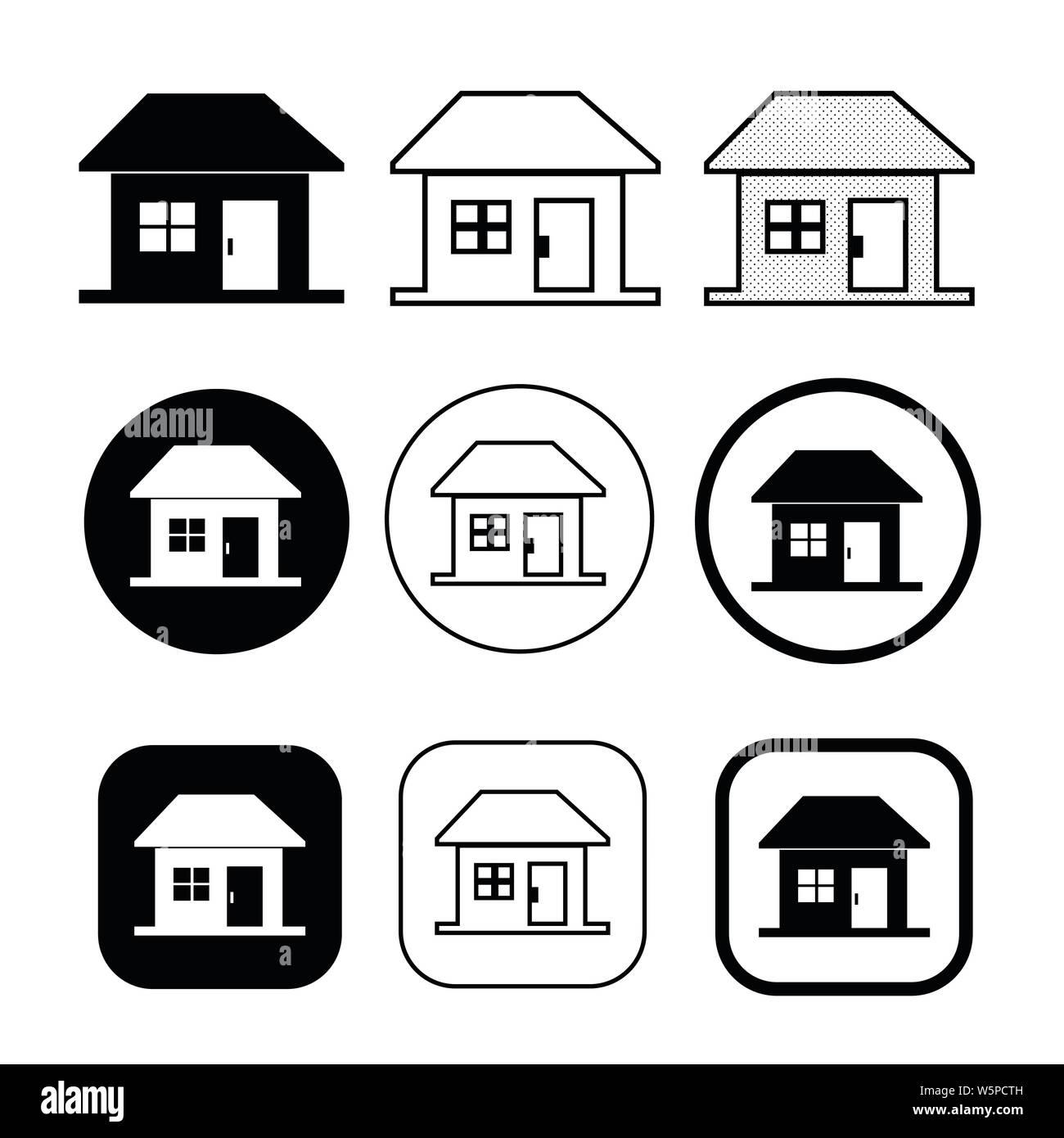 simple house symbol and home icon sign Stock Vector Image & Art - Alamy
