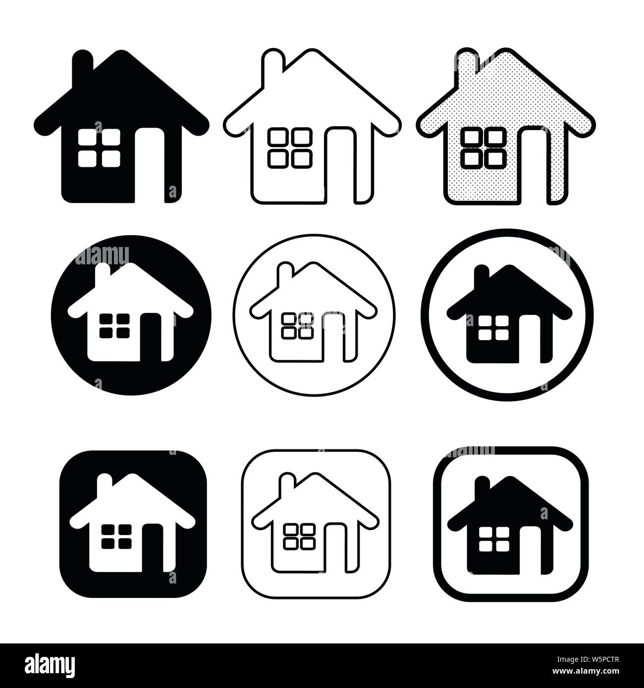 simple house and home icon symbol sign Stock Vector Image & Art - Alamy