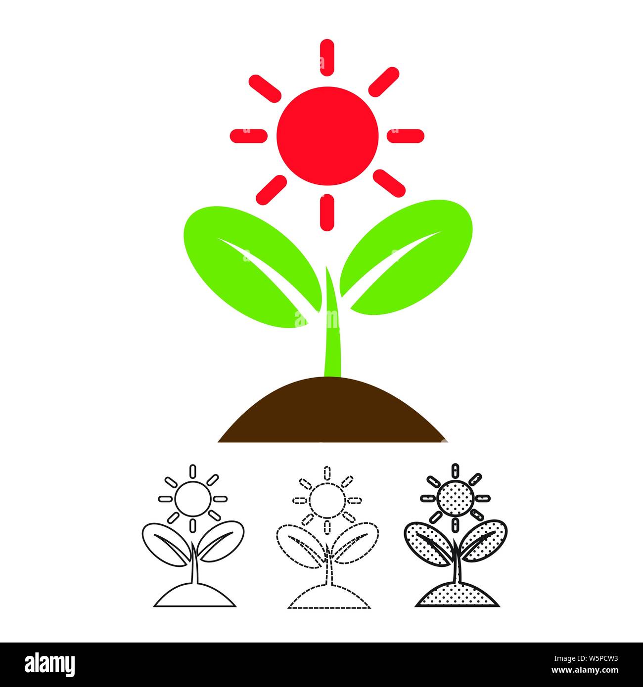 Plant icon vector Stock Vector Image & Art - Alamy