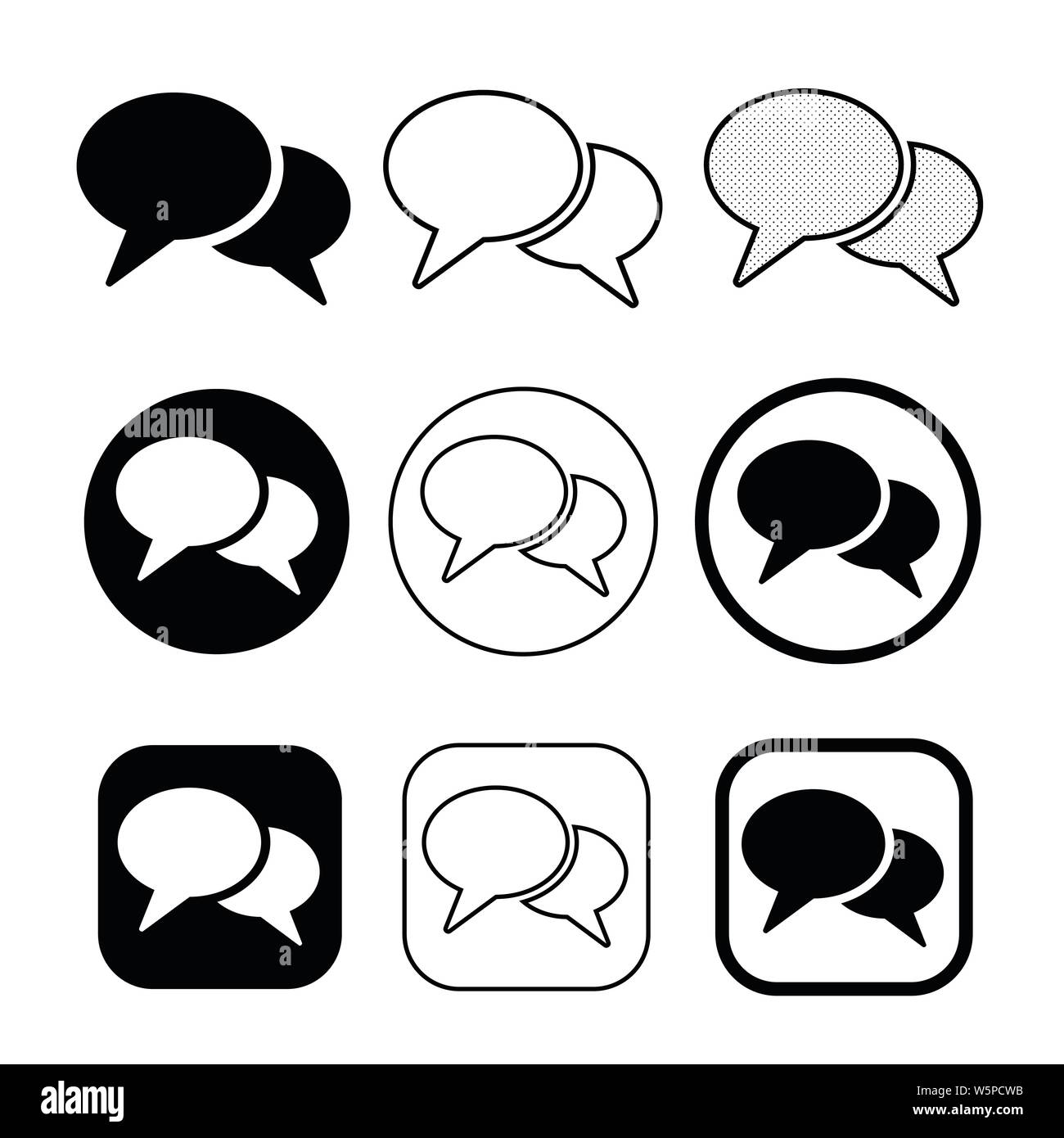 speech bubbles icon symbol sign Stock Vector Image & Art - Alamy