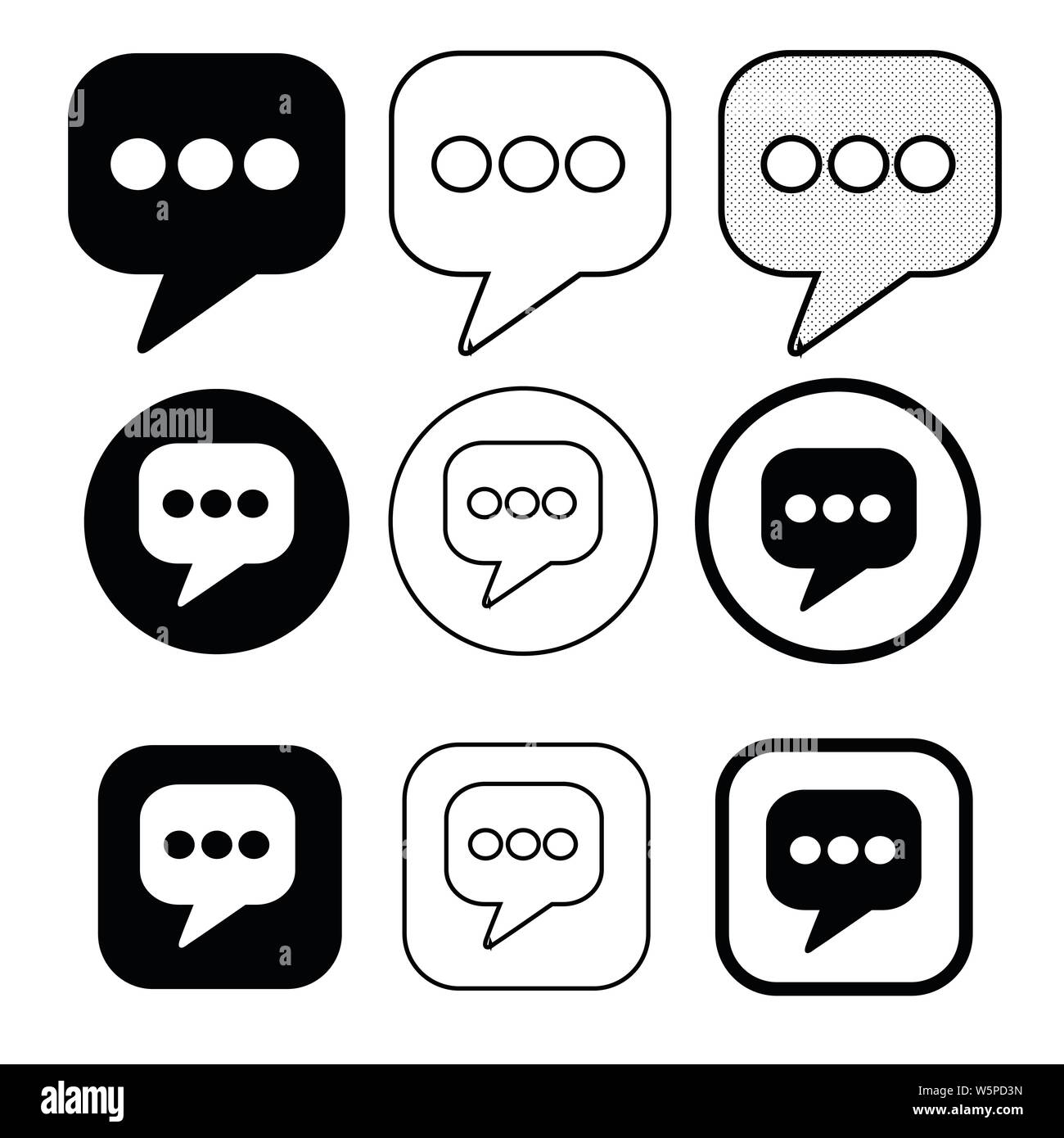 speech bubbles icon symbol sign Stock Vector Image & Art - Alamy