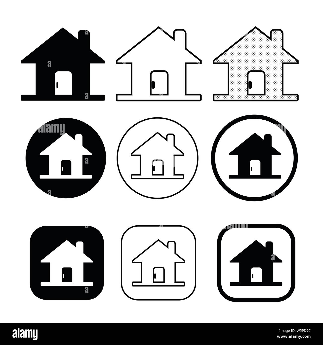 simple house symbol and home icon sign Stock Vector Image & Art - Alamy
