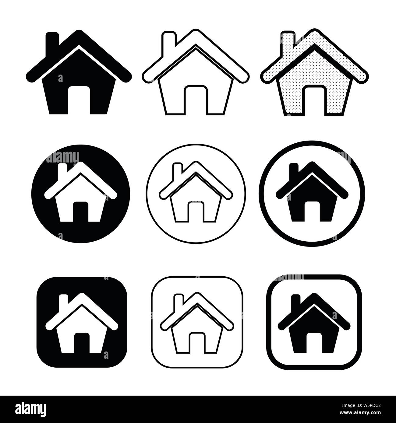 simple house symbol and home icon sign Stock Vector Image & Art - Alamy